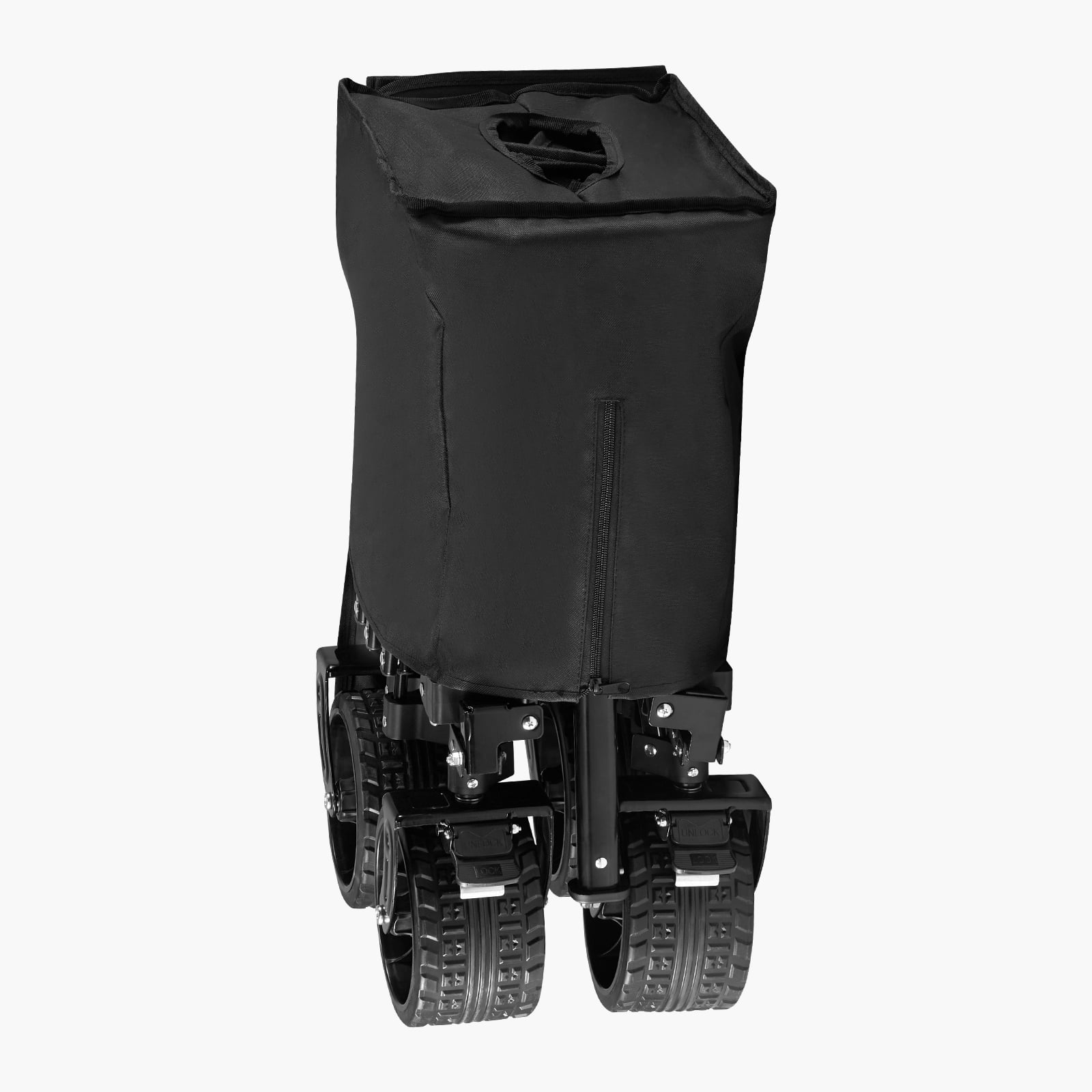 KFFKFF Collapsible Cart with Extended Rear Panel, 450lbs & 300L ...