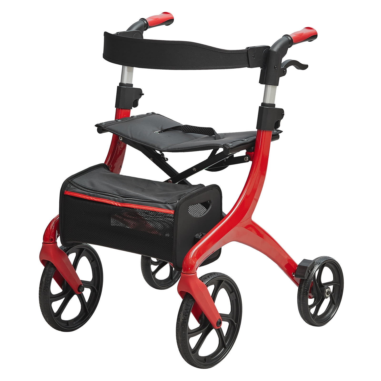 KFFKFF Collapsible Rollator Walker for Elderly and Adults, Aluminum ...
