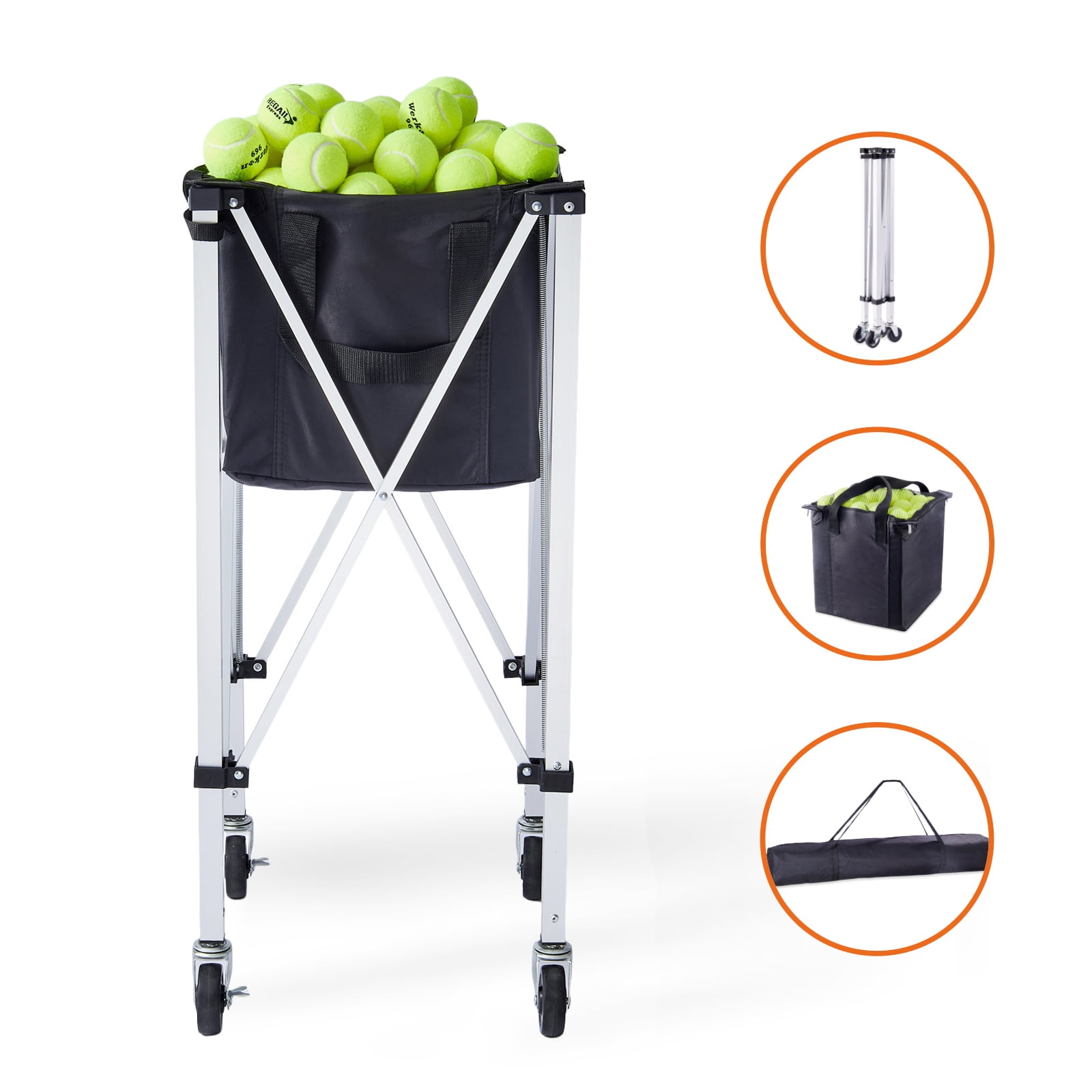 KFFKFF Collapsible Tennis Ball Collector, Capacity for 180 Balls, Made ...