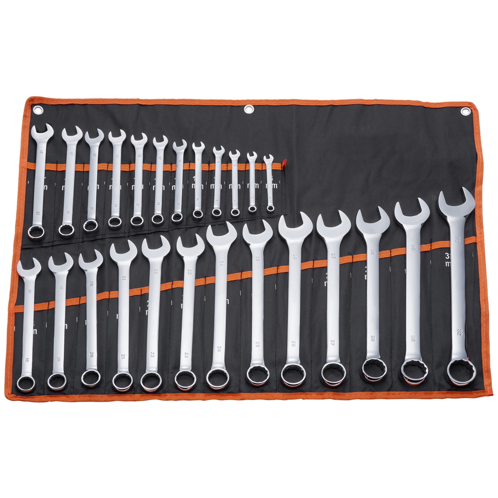 KFFKFF Combination Wrench Set, 25-Unit Open-Ended Spanner Assortment ...