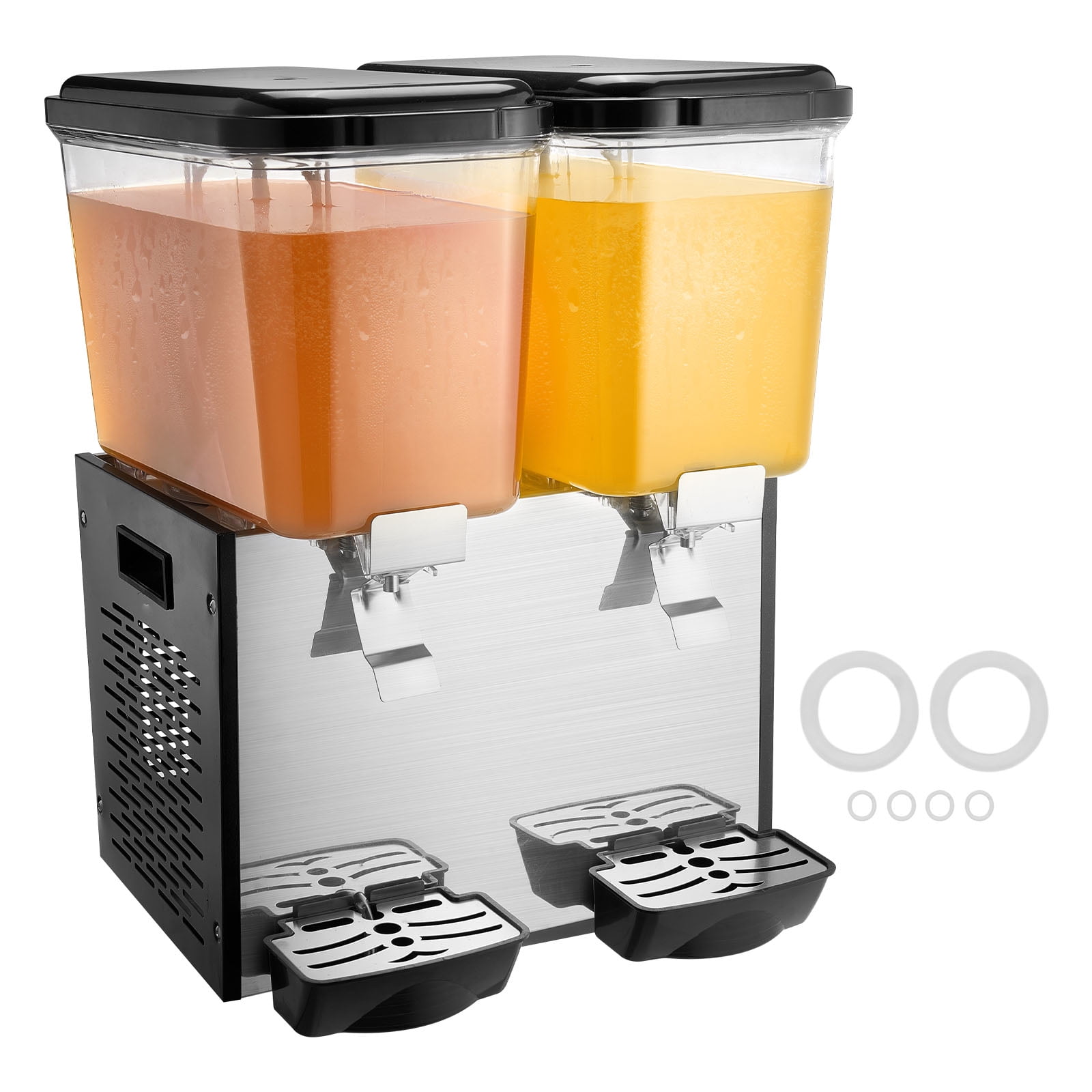KFFKFF Commercial Beverage Dispenser 2 Tanks 4.75 Gallon 18L/Each 370W ...