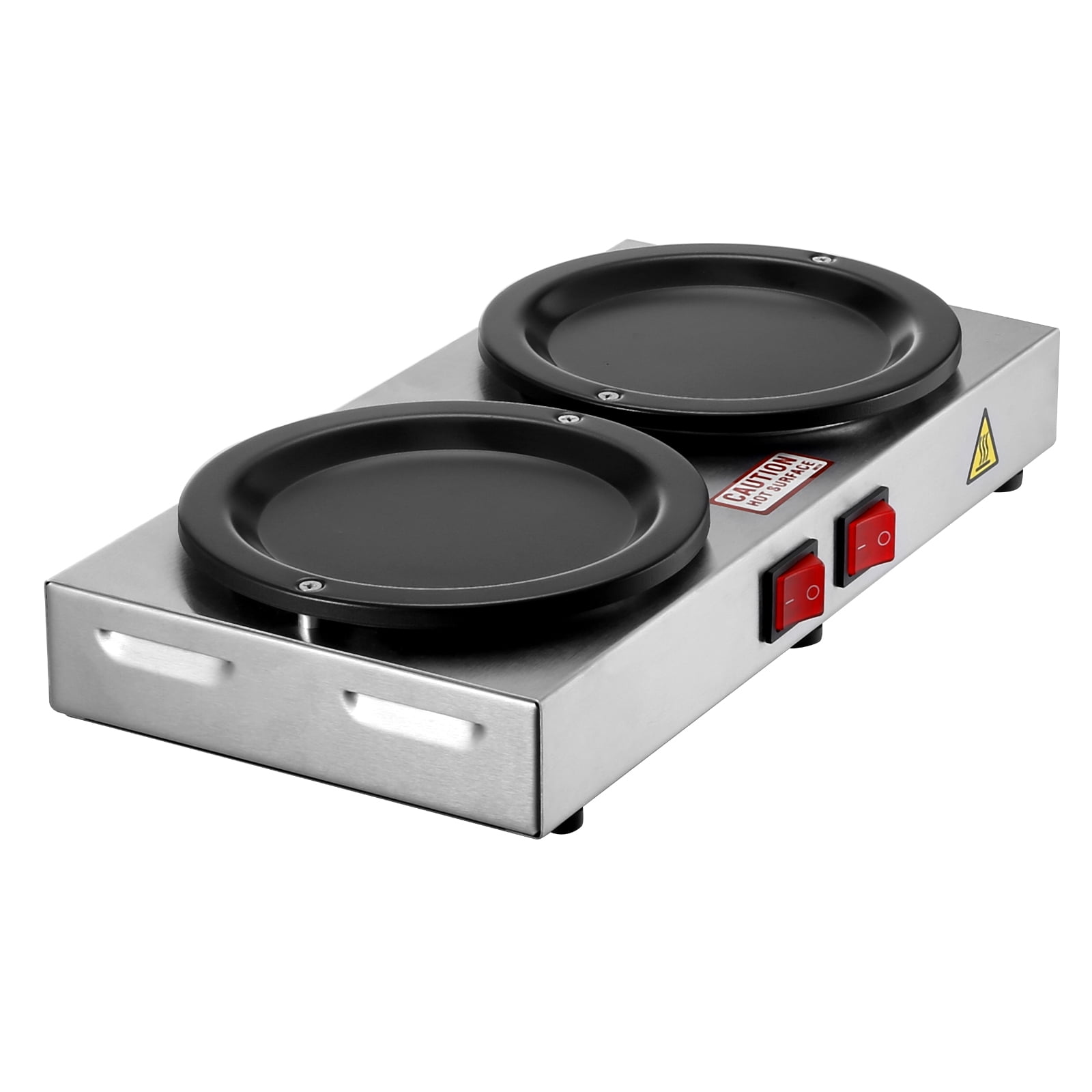 KFFKFF Commercial Coffee Decanter Warming Plate, 80W Dual Warmers with ...