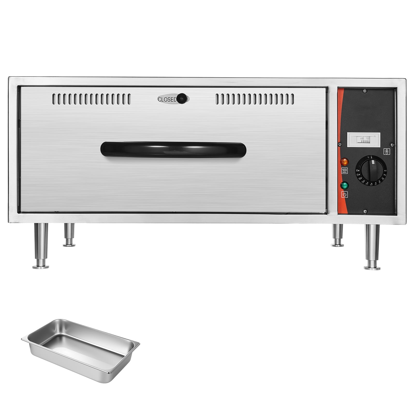 KFFKFF Commercial Electric Drawer Warmer, Single-Drawer Stainless Steel ...