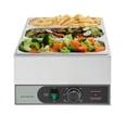 KFFKFF Commercial Food Warmer, 1200W Electric Stainless Steel Steam ...