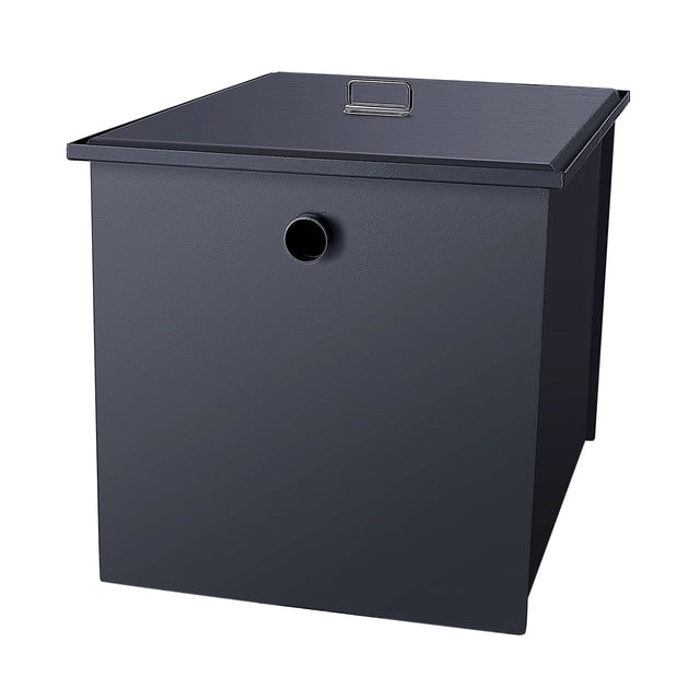 KFFKFF Commercial Grease Interceptor Trap 30LBS Carbon Steel Waste ...