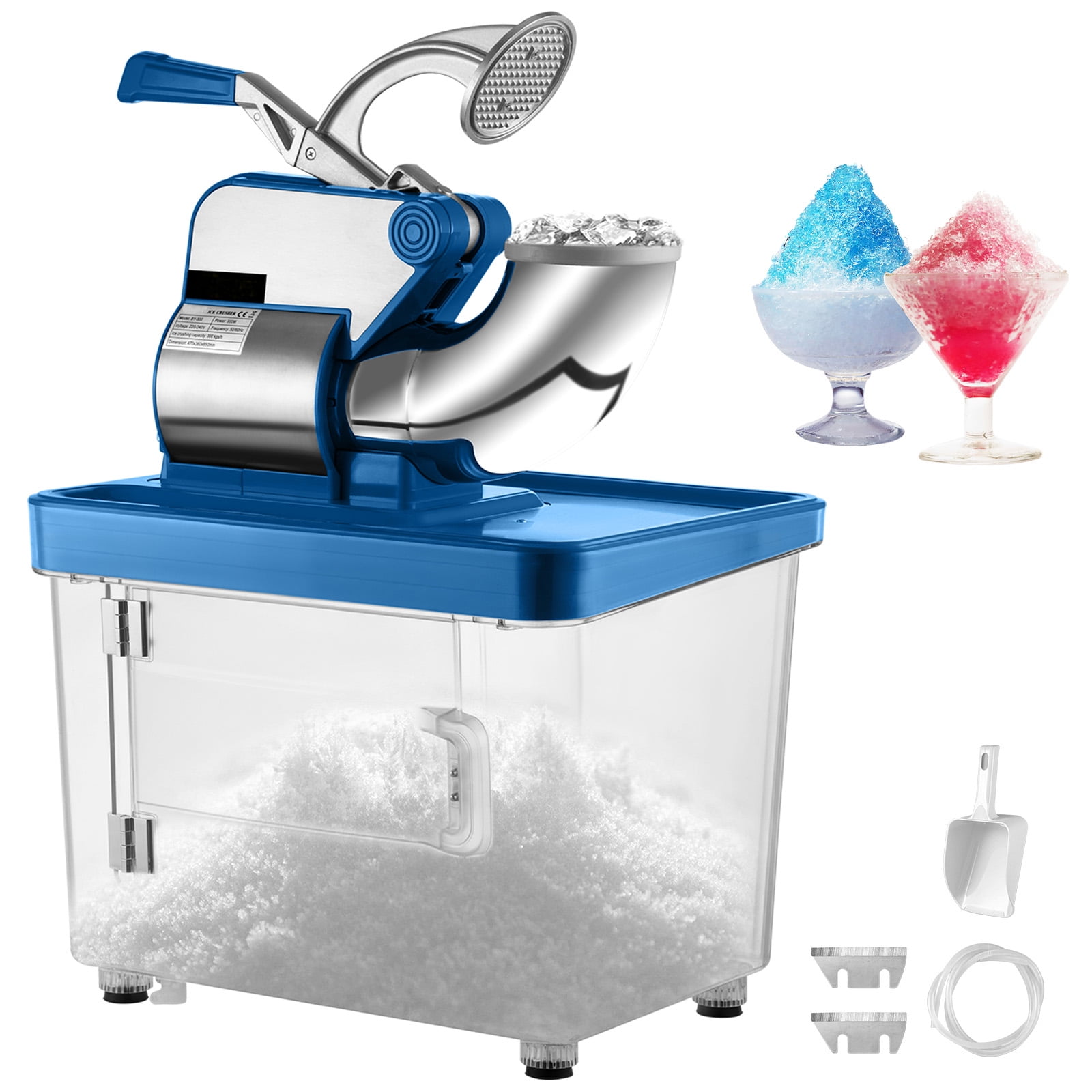 KFFKFF Commercial Ice Crusher 440 pounds/h. Electric Snow Cone Machine ...