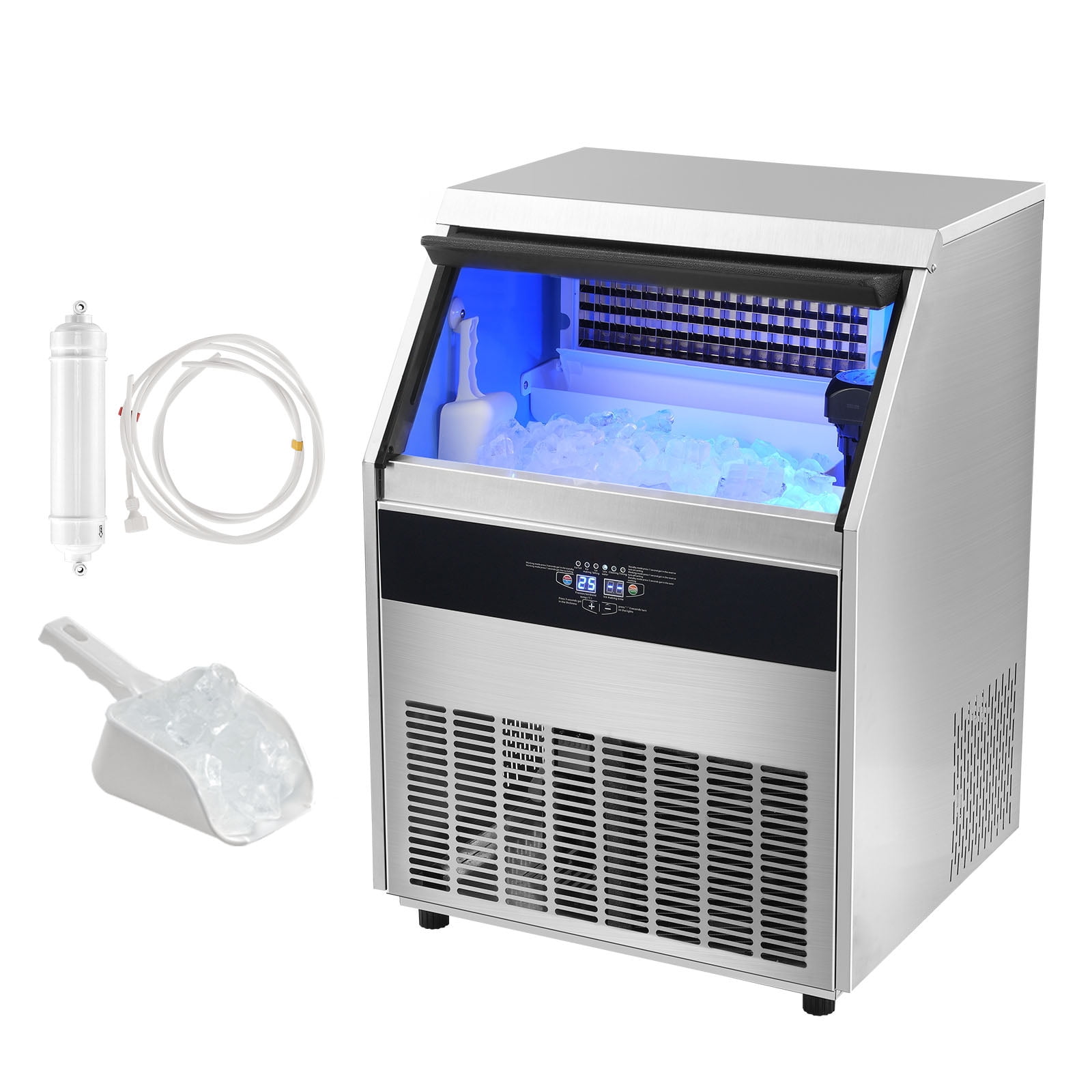 KFFKFF Commercial Ice Maker Freestanding Cabinet Machine 330lbs/24H 126 ...