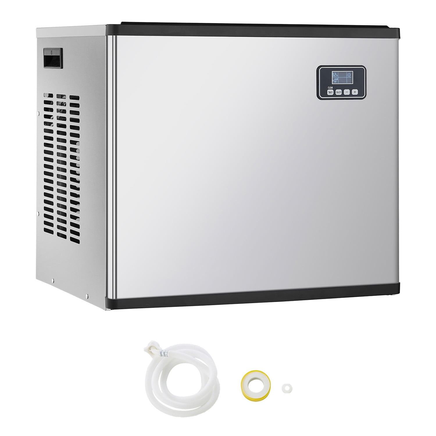 KFFKFF Commercial Ice Maker Machine - 360 Lbs/Day Stainless Steel Ice ...