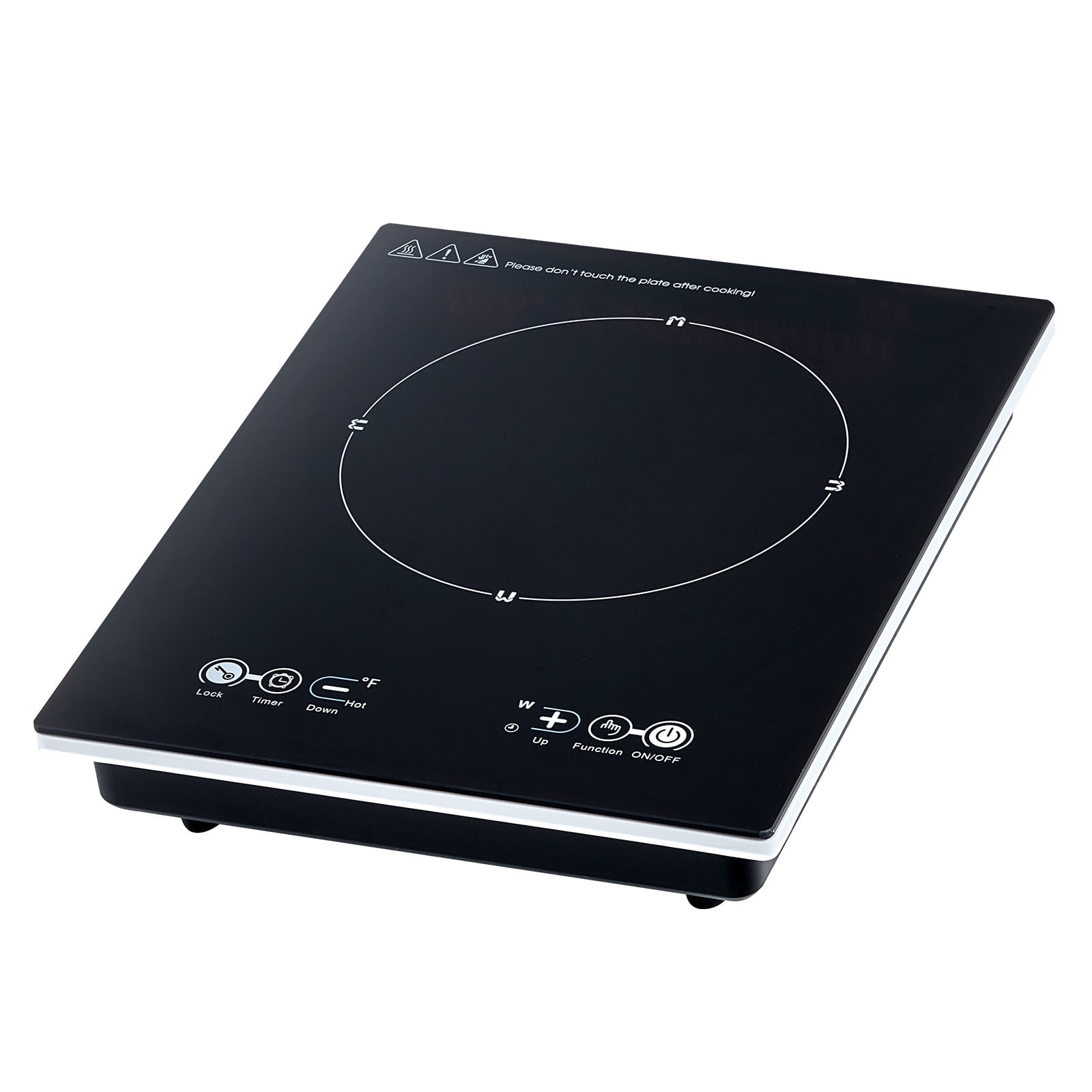KFFKFF Compact Induction Stove, 1800W Electric Heat Source with 9 Heat ...