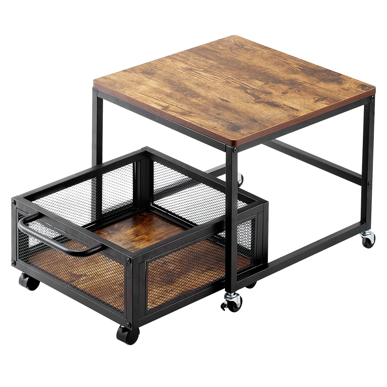 KFFKFF Compact Refrigerator Stand with Storage, Supporting 198 lbs ...