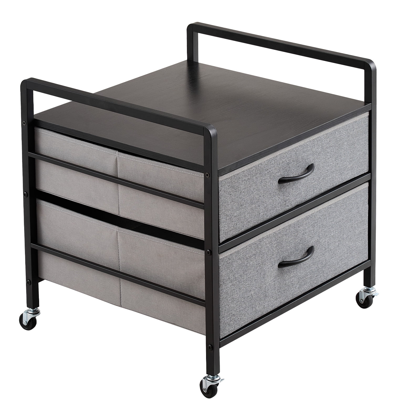 KFFKFF Compact Refrigerator Stand with Storage, Supports up to 176 lb ...