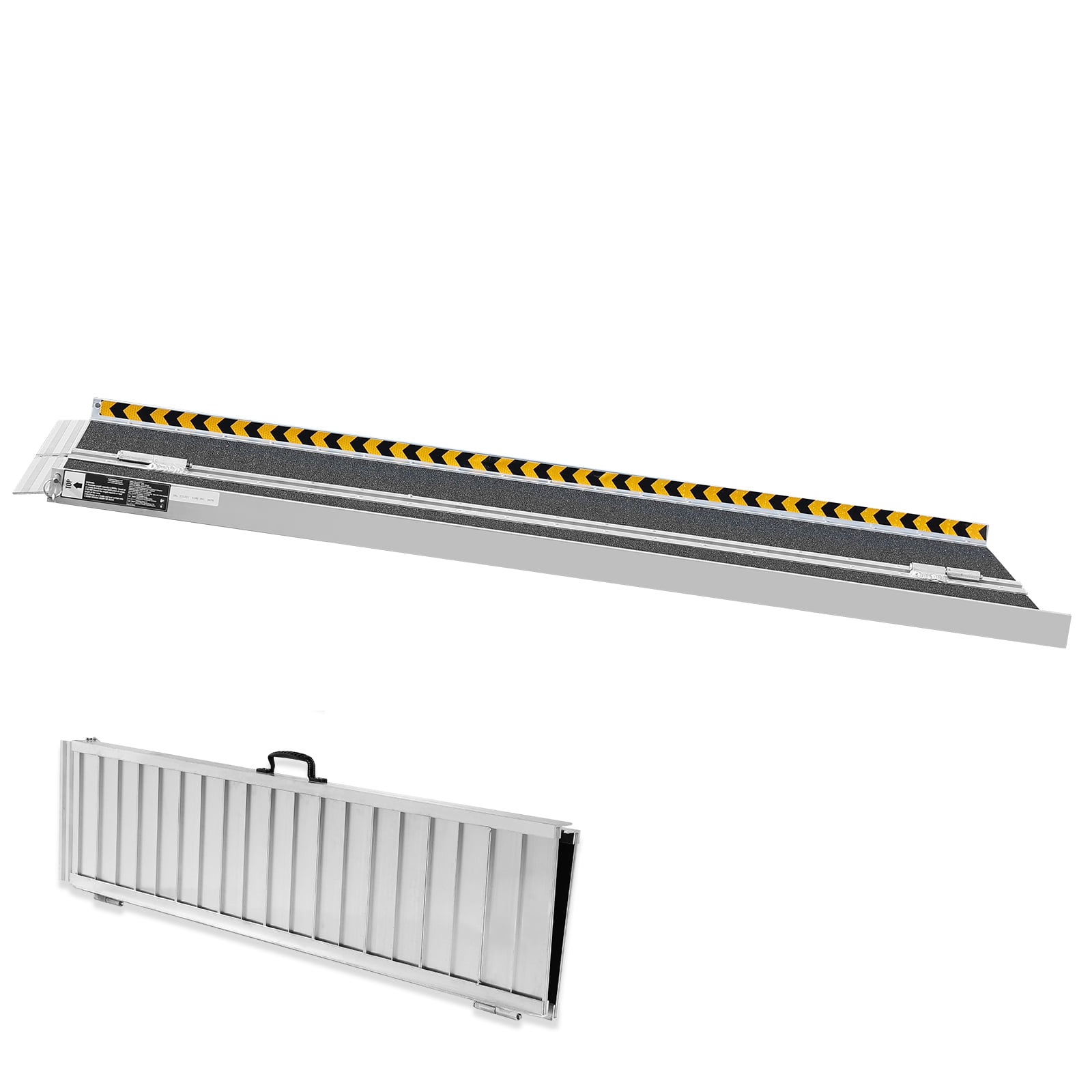 KFFKFF Compact Wheelchair Ramp, 4 ft with 800 lbs Load Limit, Aluminum ...