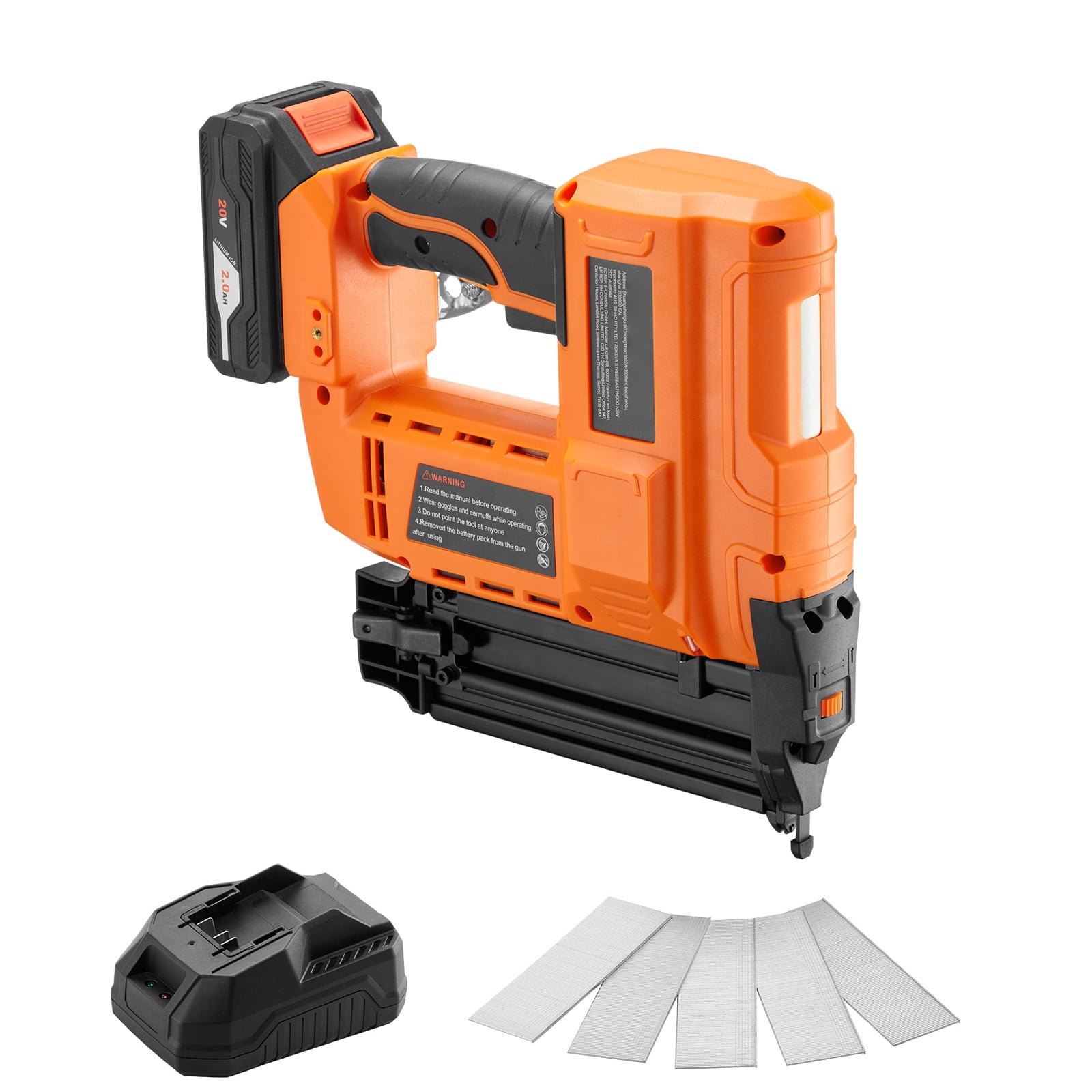 KFFKFF Cordless 18-Gauge Brad Nailer, 20V Battery-Powered Nail Gun with ...