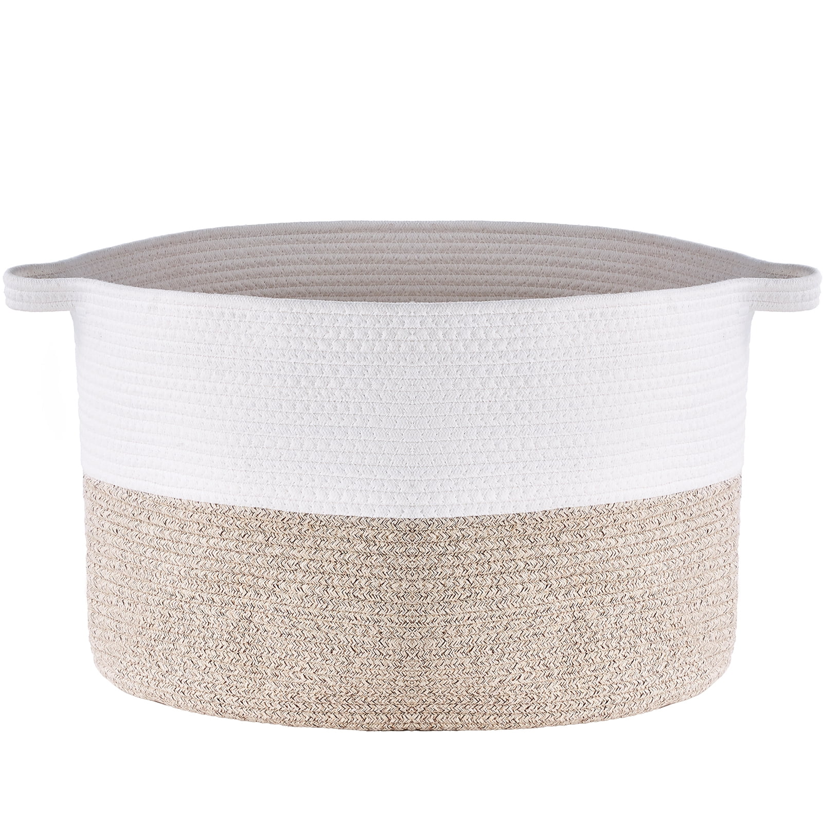 KFFKFF Cotton Rope Container, 87L, Woven Storage Solution with Handles ...