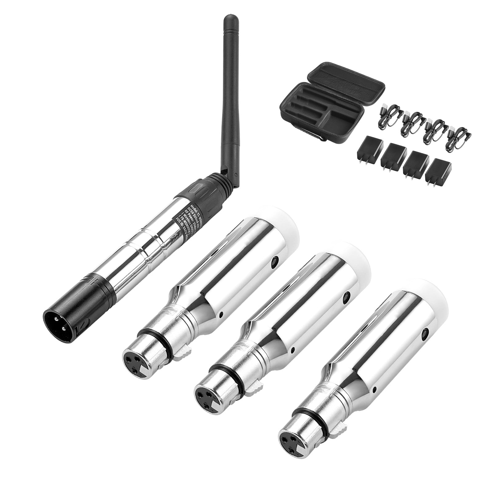 KFFKFF DMX Wireless Receiver Set, Includes 1 Transmitter and 3 ...