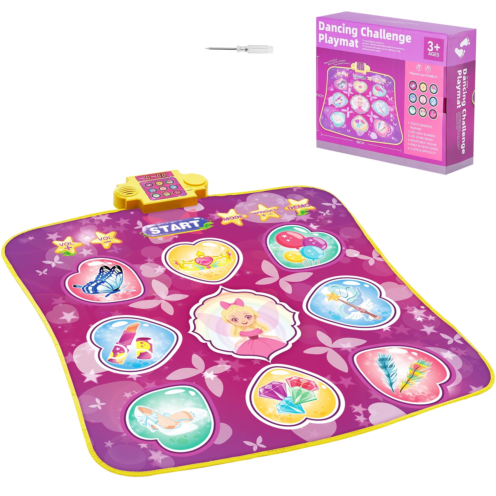 KFFKFF Dance Pad, Interactive 9-Key Footstep Music Mat, Digital Dancing ...