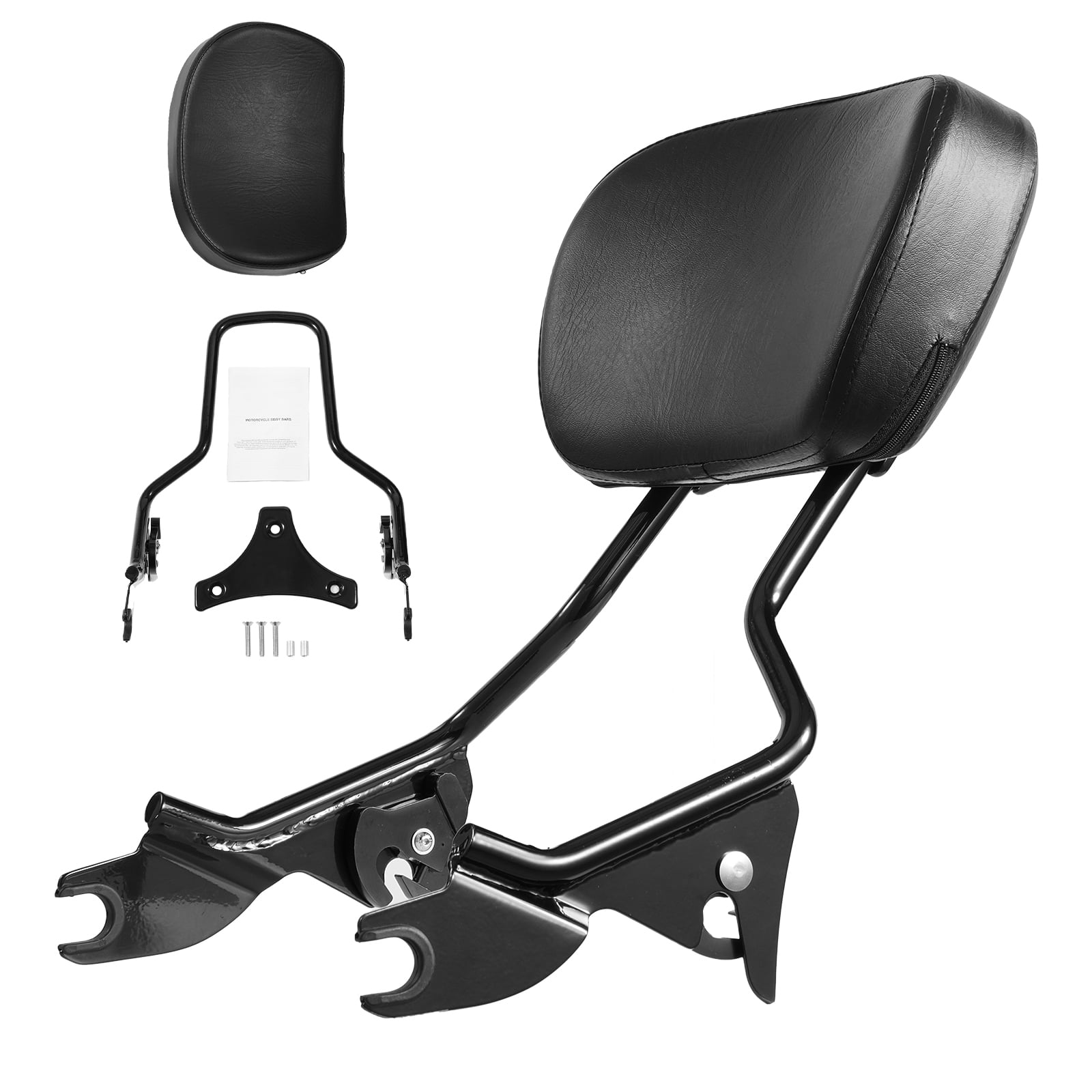 KFFKFF Detachable Motorcycle Passenger Backrest, Compatible with Harley ...