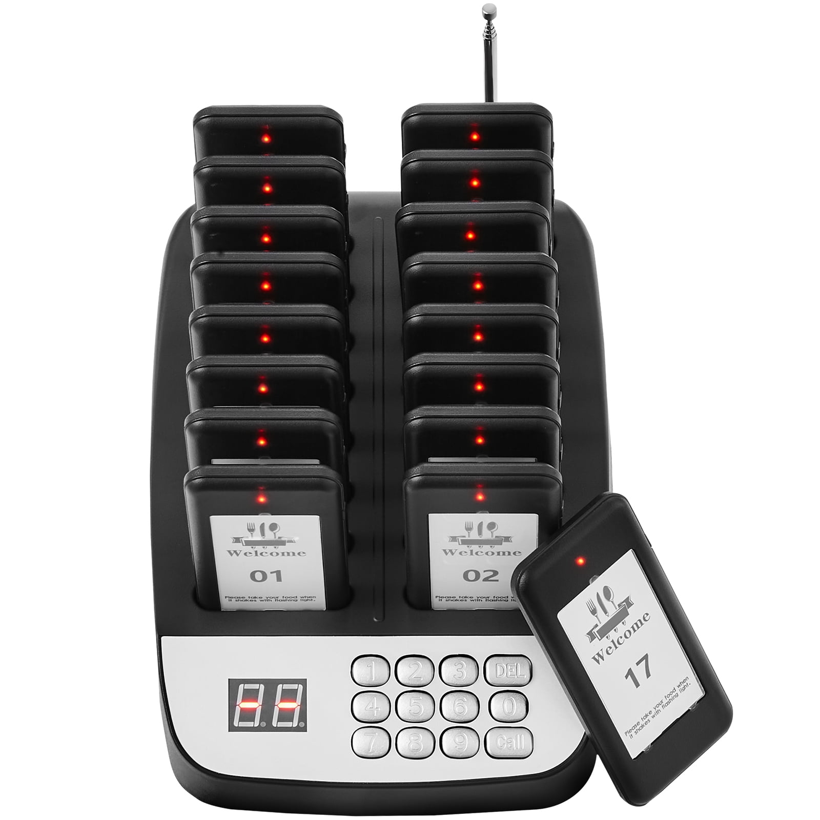KFFKFF Diner Paging System, Cordless 500m Extended Distance Queue Alert ... KFFKFF Diner Paging System, Cordless 500m Extended Distance Queue Alert ...