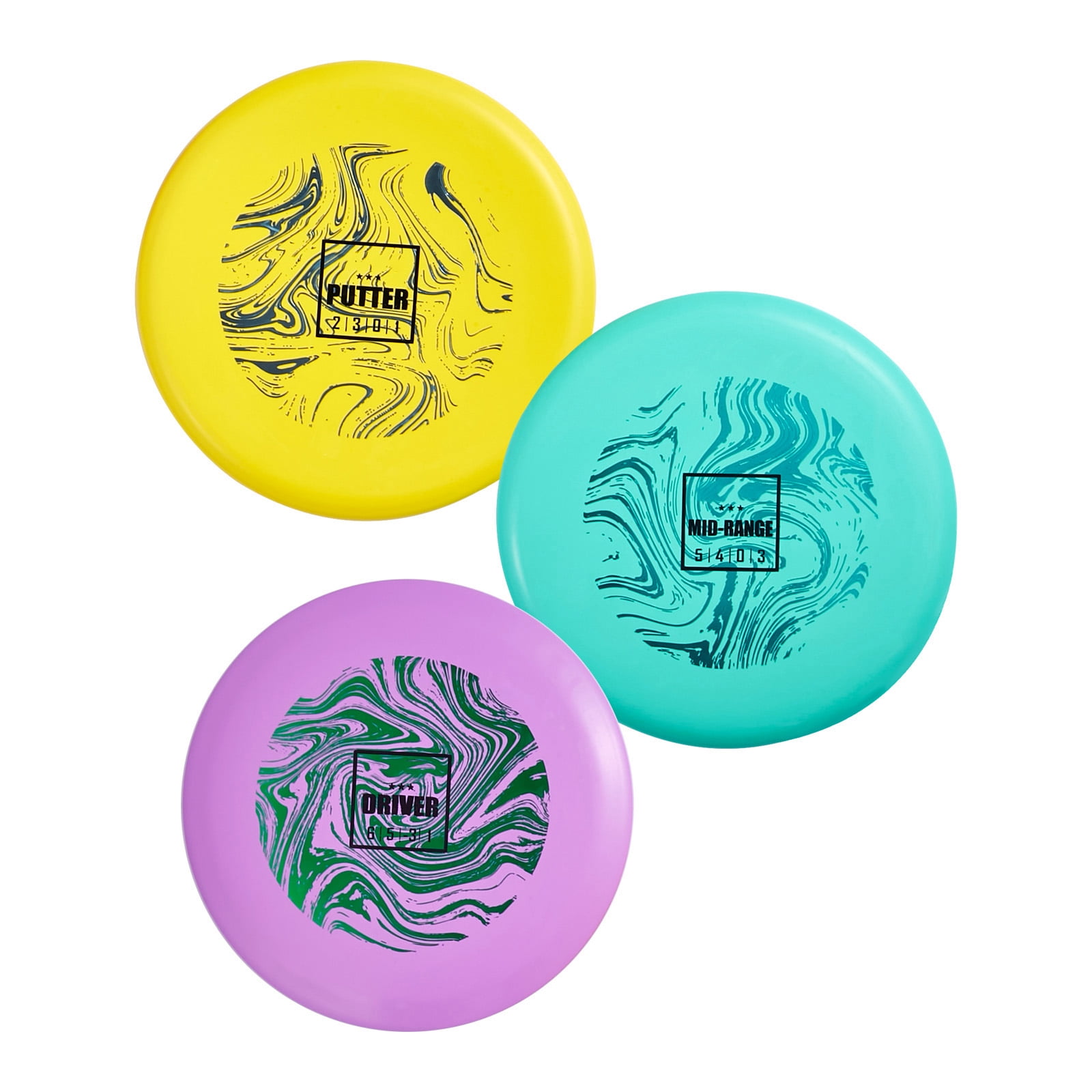 KFFKFF Disc Golf Starter Set, 3-Pack Flying Discs for Beginners ...