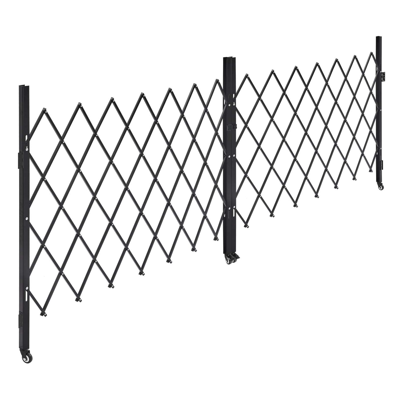KFFKFF Double Folding Security Gate, Lockable Scissor Gate with Swivel ...