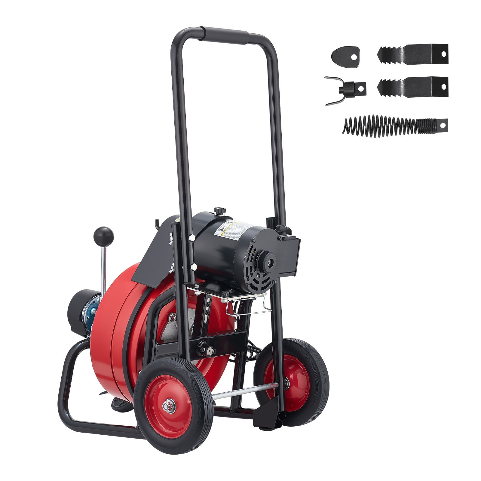 KFFKFF Drain Cleaning Machine 100 FT x 1/2 Inch, Automatic Feed Sewer ...