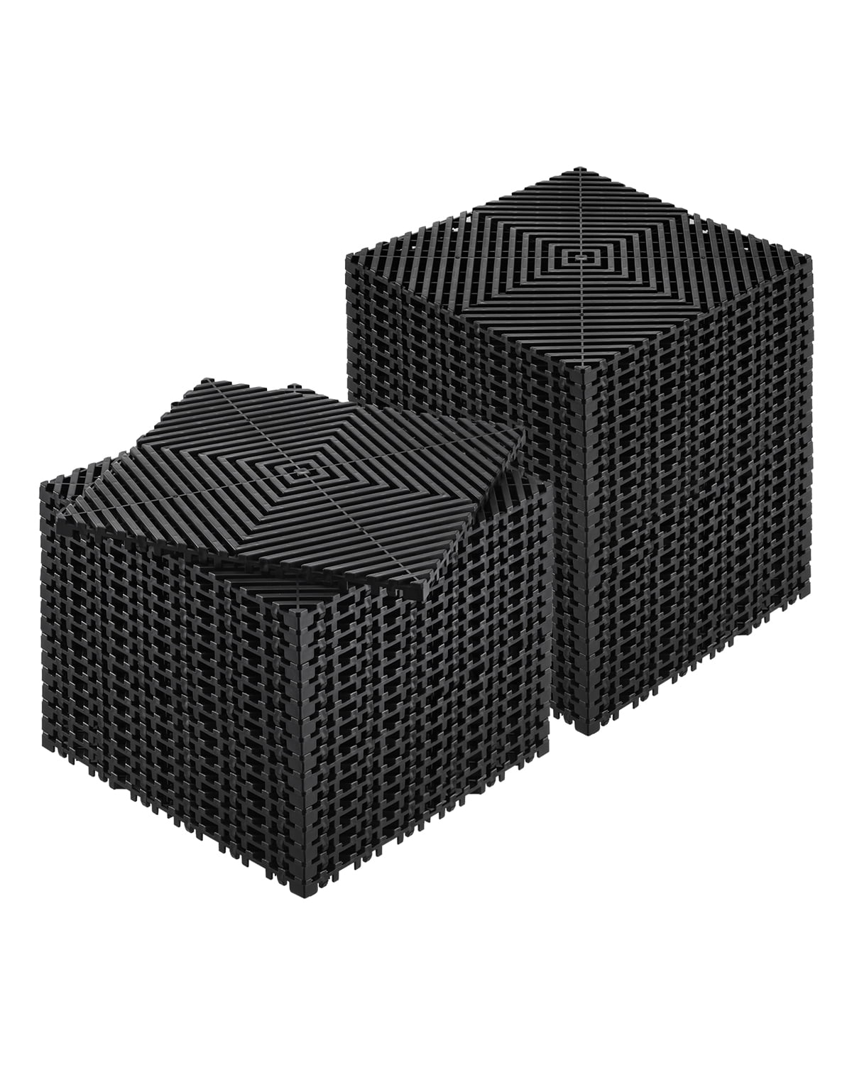 KFFKFF Drainage Floor Tile Set, 12” x 12” Interconnected Cushioning ...