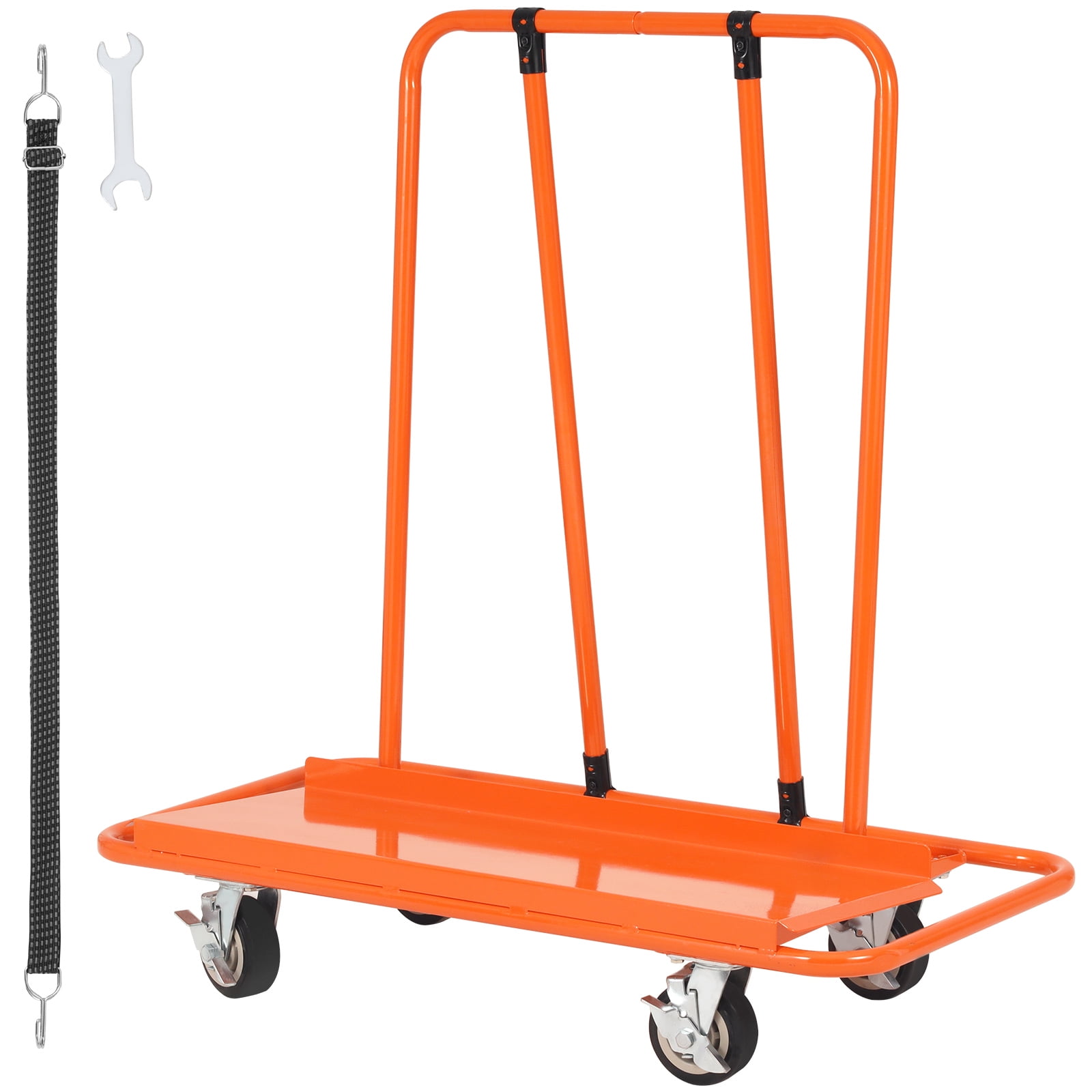 KFFKFF Drywall Trolley, 3000 LBS Capacity, 45.28" x 21.8" Platform with ...