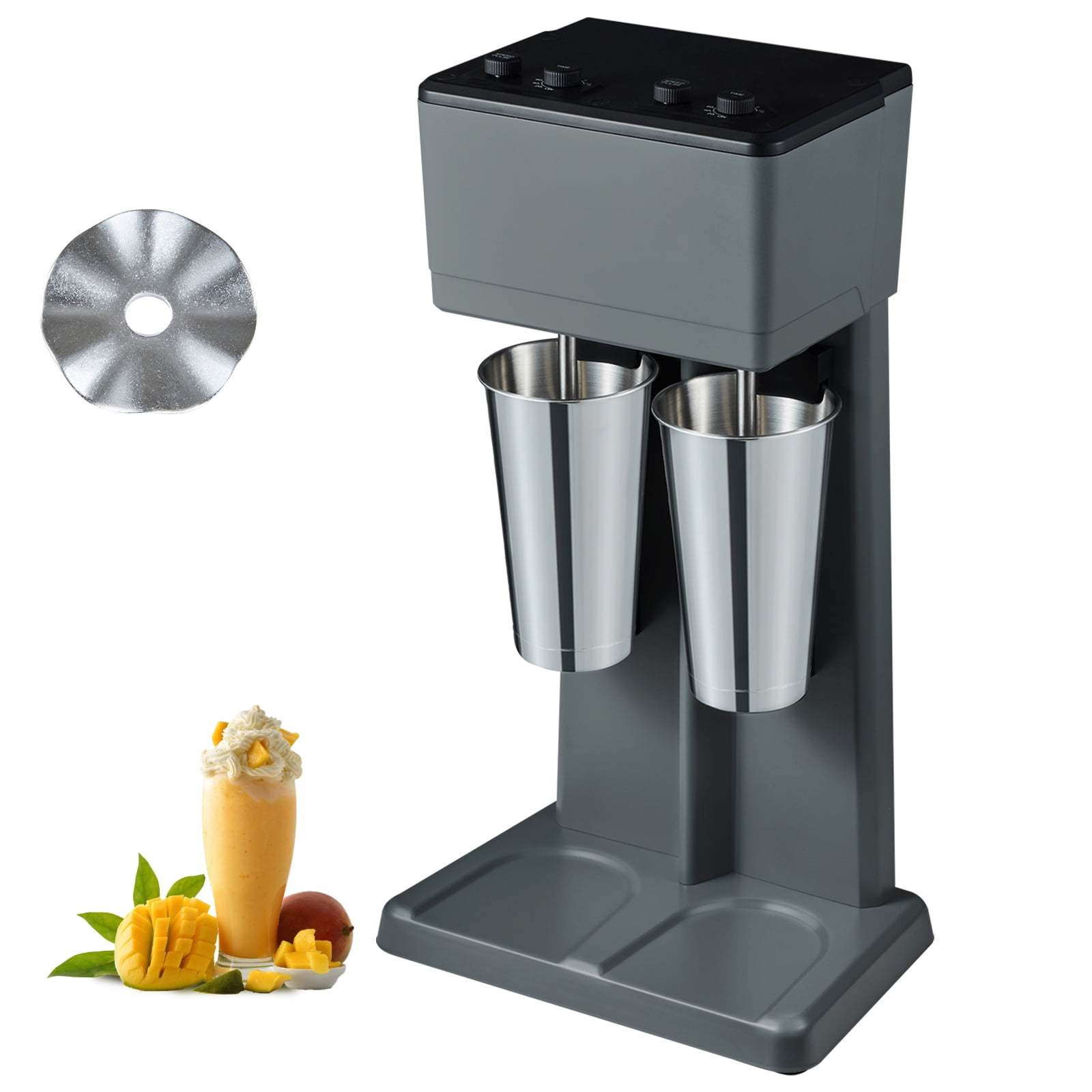 KFFKFF Dual-Head Milkshake Creator, Twin 375W Electric Beverage ...
