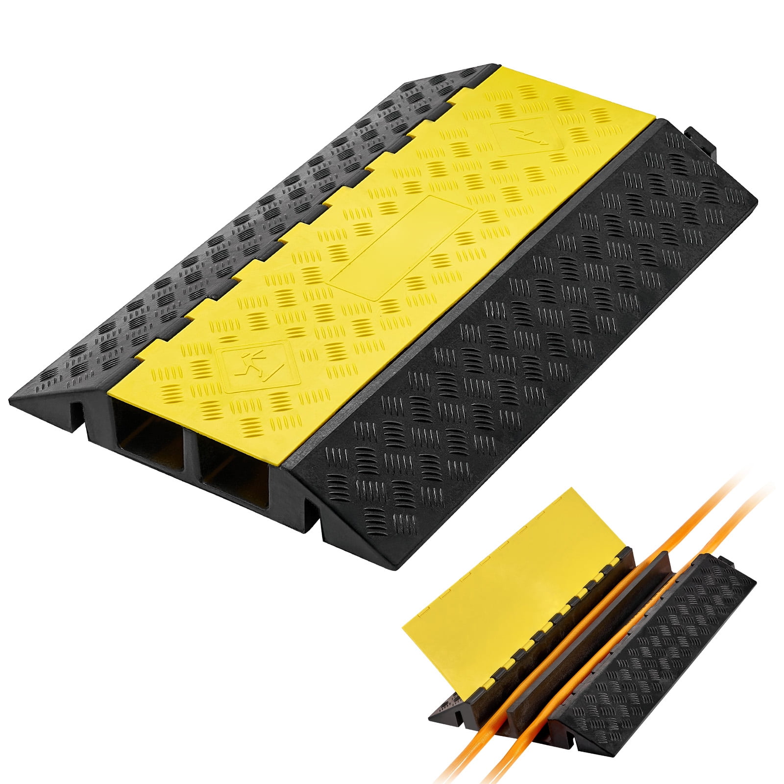 KFFKFF Durable Cable Protector Ramp, 22,000 lbs/axle Capacity, 2 ...
