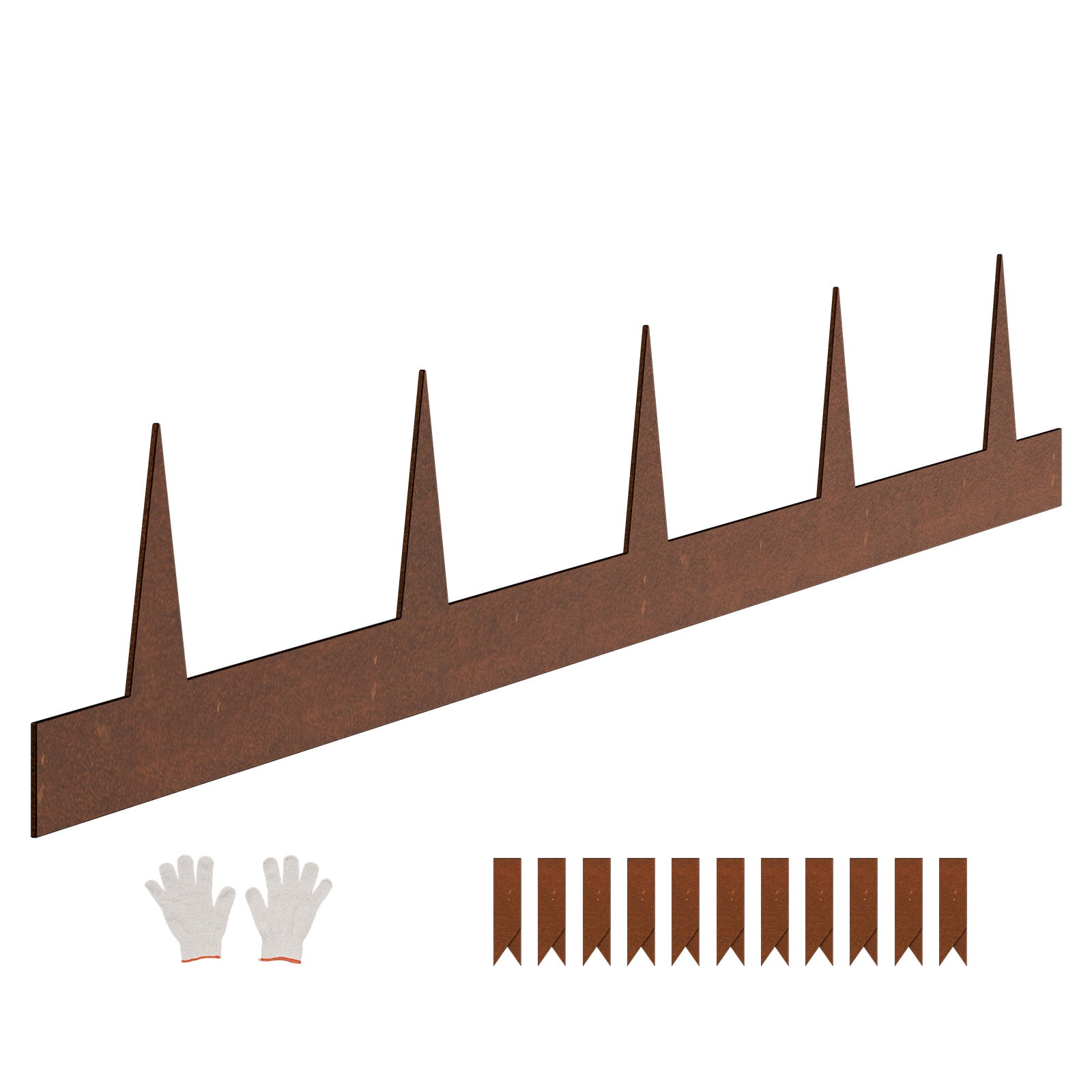 KFFKFF Durable Metal Garden Border, Set of 10, 40 x 4.5 inches ...