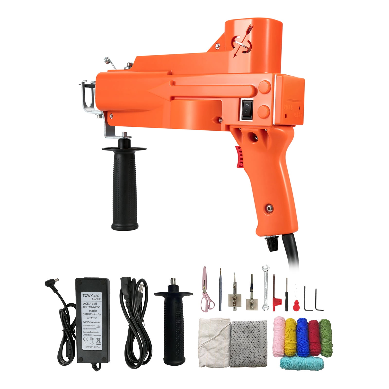 KFFKFF Electric Carpet Tufting Machine Weaving Flocking Kit Cut Pile ...