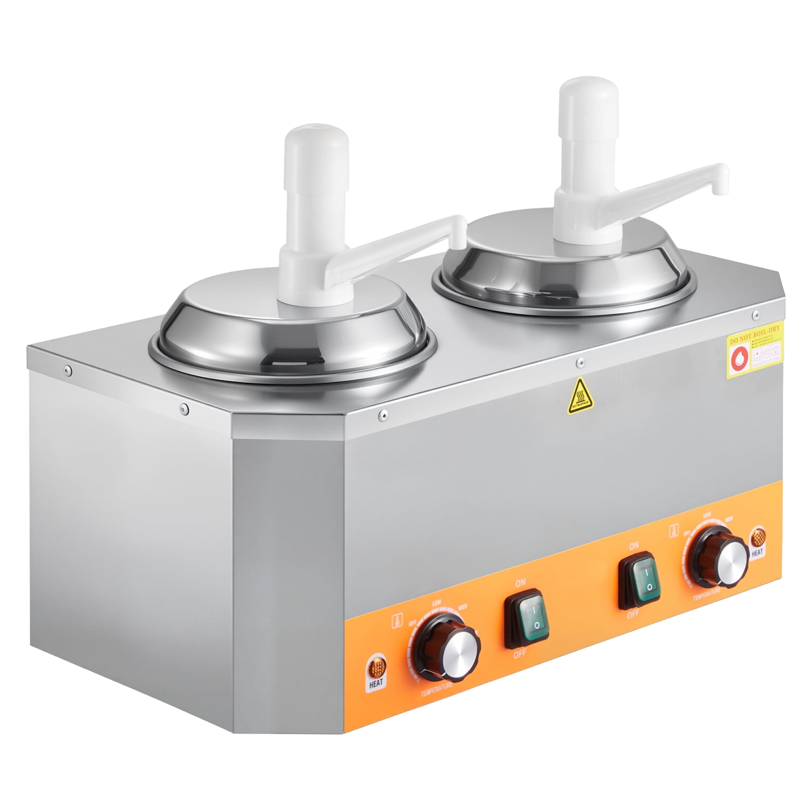 KFFKFF Electric Cheese Dispenser with Dual Pumps, 2.4x2 L Commercial ...
