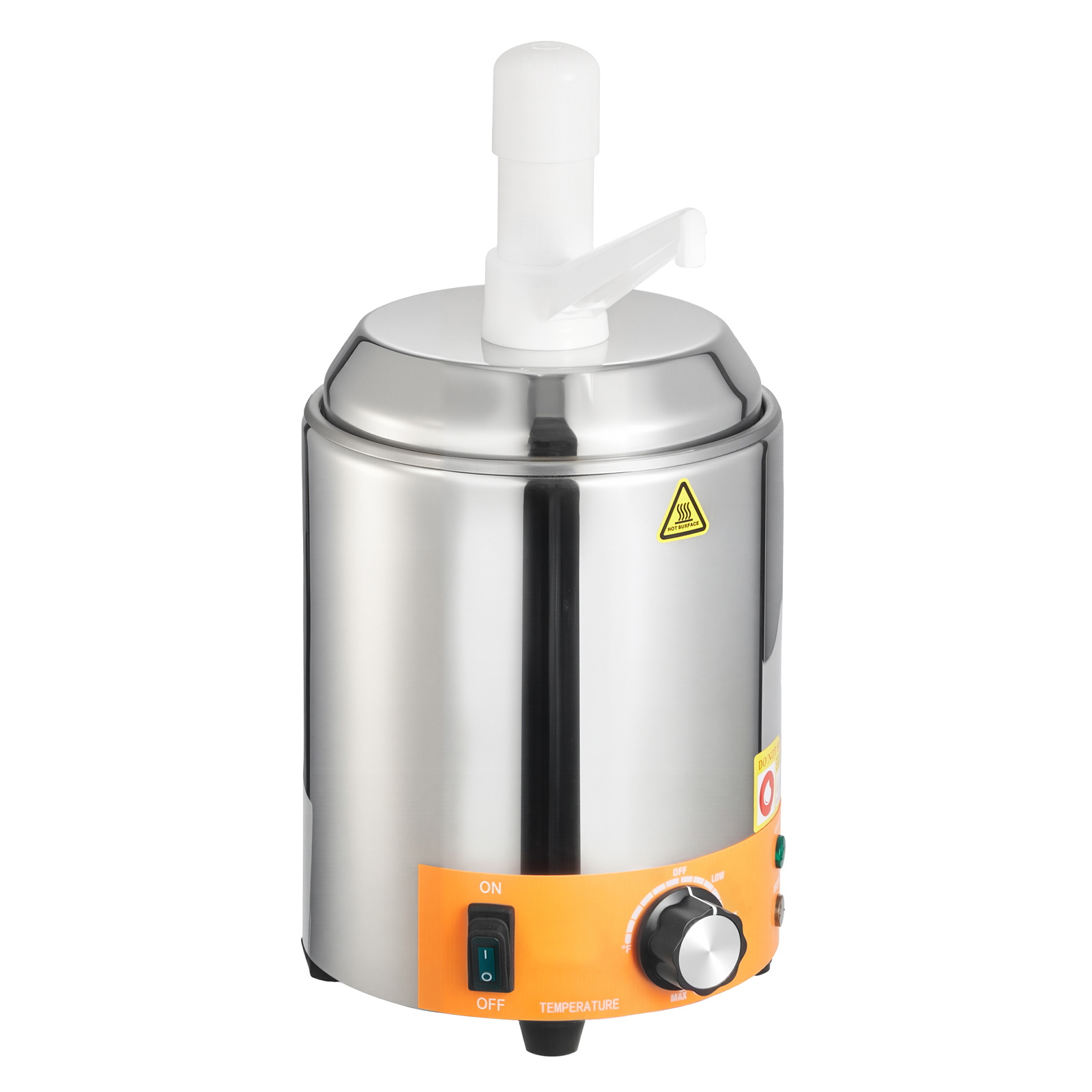 KFFKFF Electric Cheese Dispenser with Pump, 2.4L Commercial Hot Fudge ...
