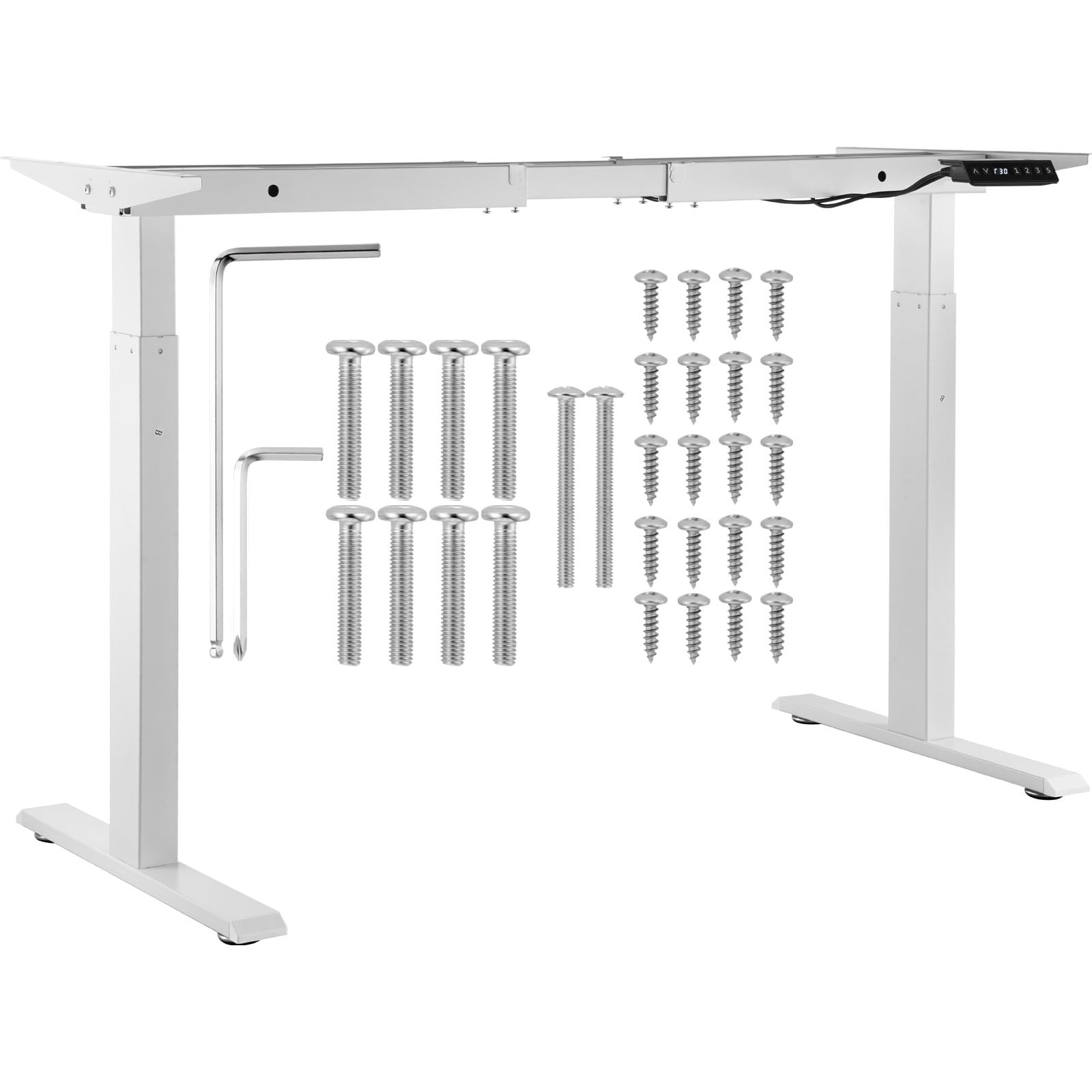 KFFKFF Electric Desk Frame, Dual Motor, Height Adjust 27.6"-46.1 ...