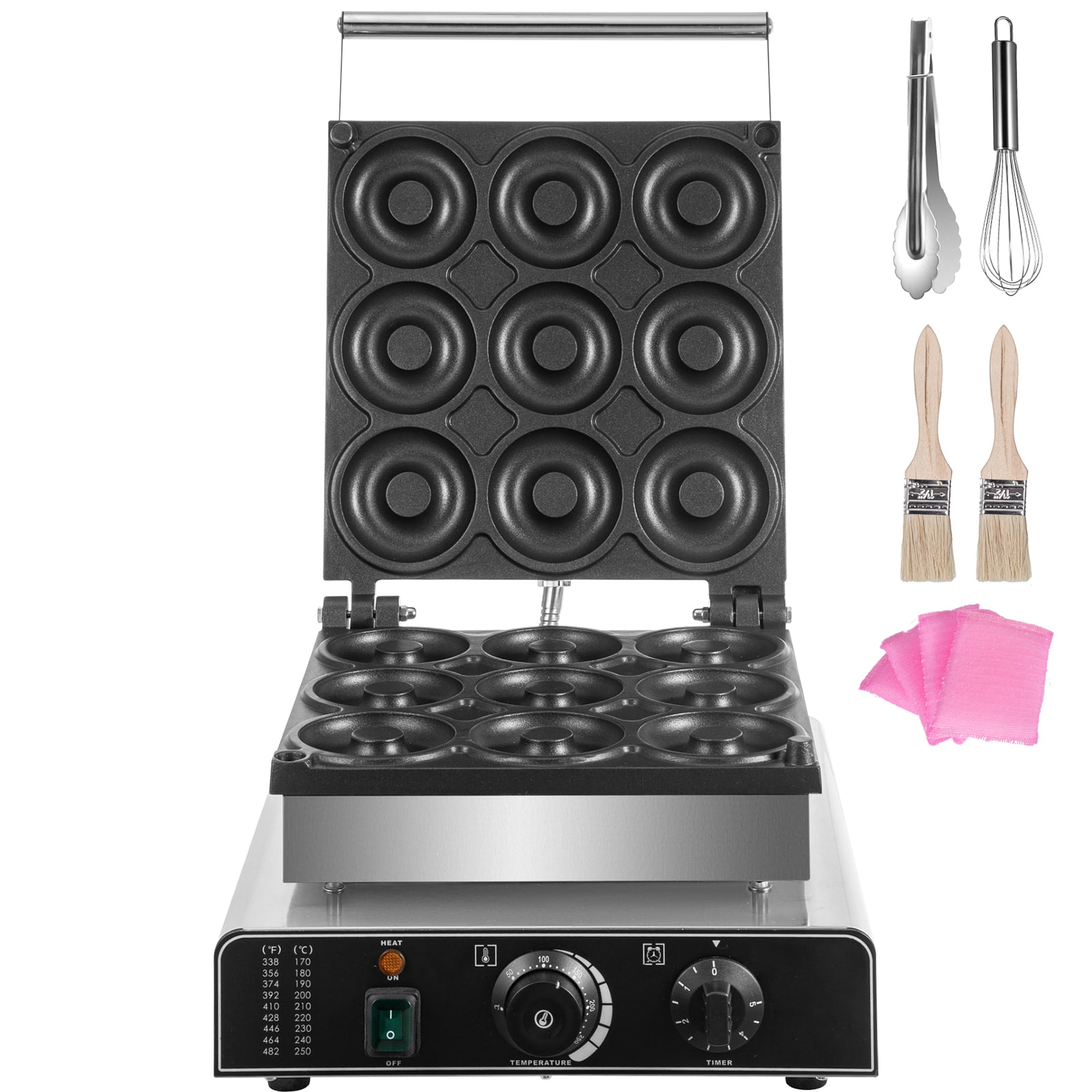 KFFKFF Electric Donut Maker, 9 Hole Commercial Donut Maker, 2000W ...