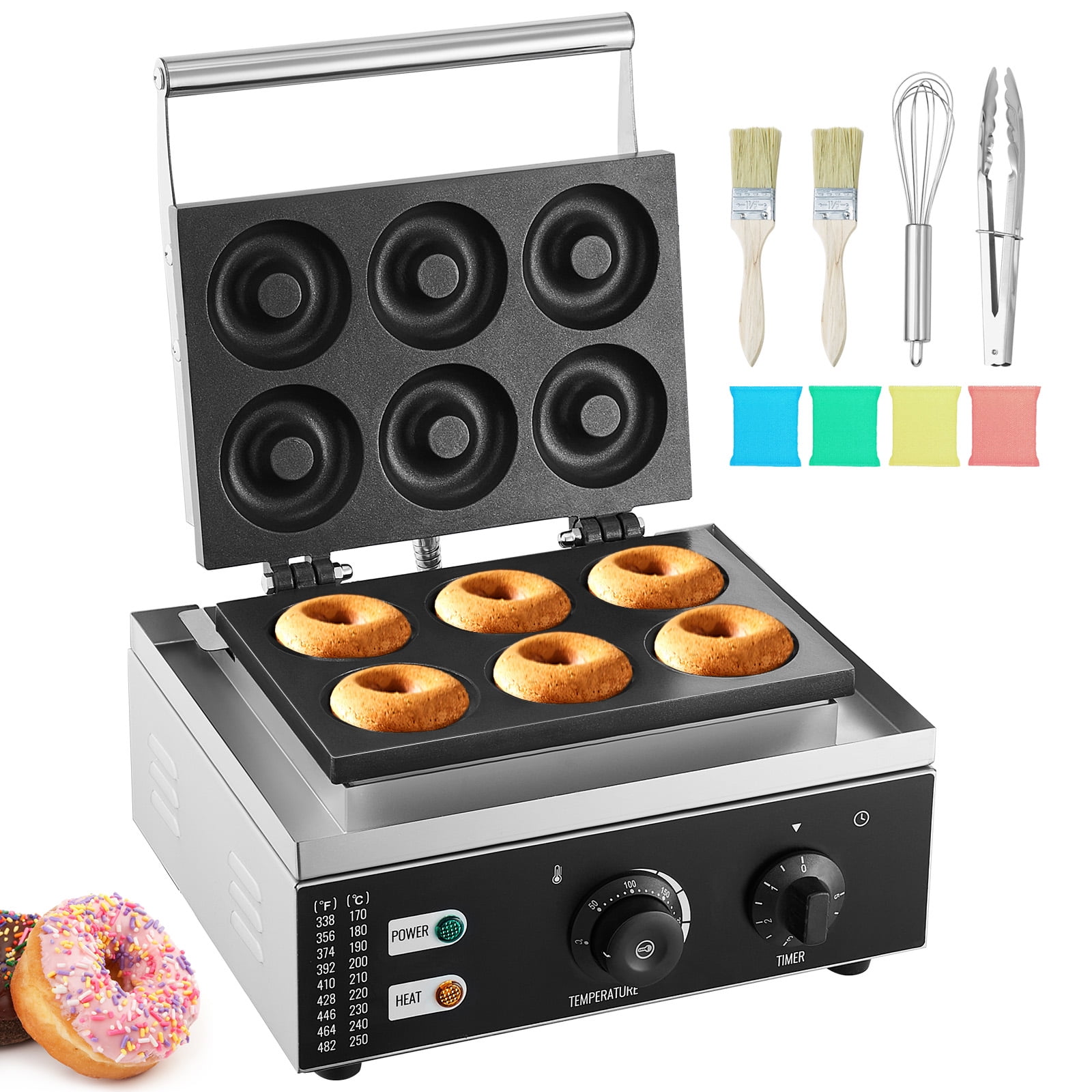 KFFKFF Electric Doughnut Maker, 1550W for Commercial Use, Features Non ...