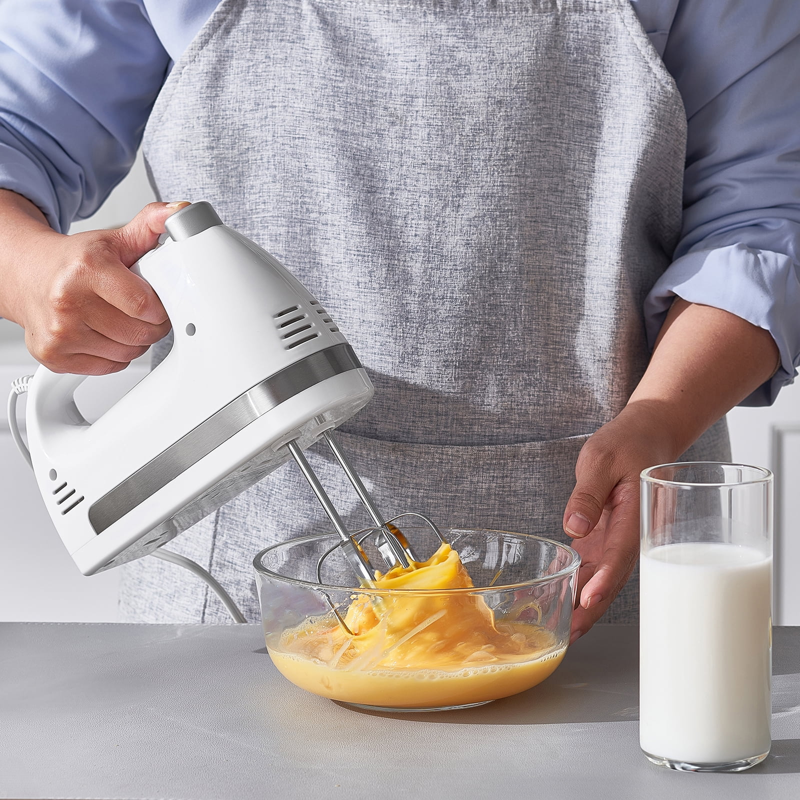KFFKFF Electric Hand Blender Mixer 5-Speed 250W Portable Handheld Mixer Beaters - Walmart.com