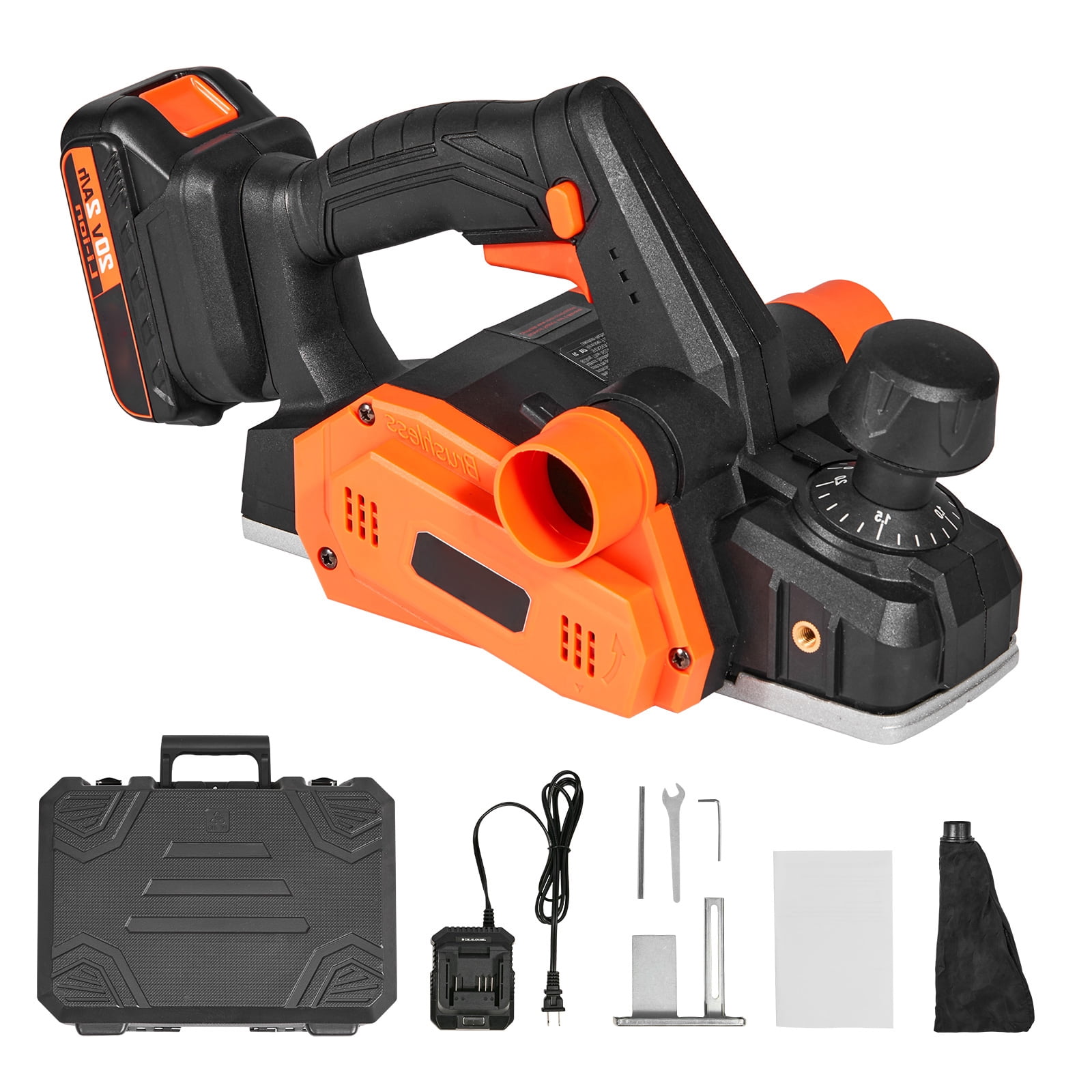 KFFKFF Electric Hand Planer Cordless 3-1/4" Width 16000 RPM Handheld ...