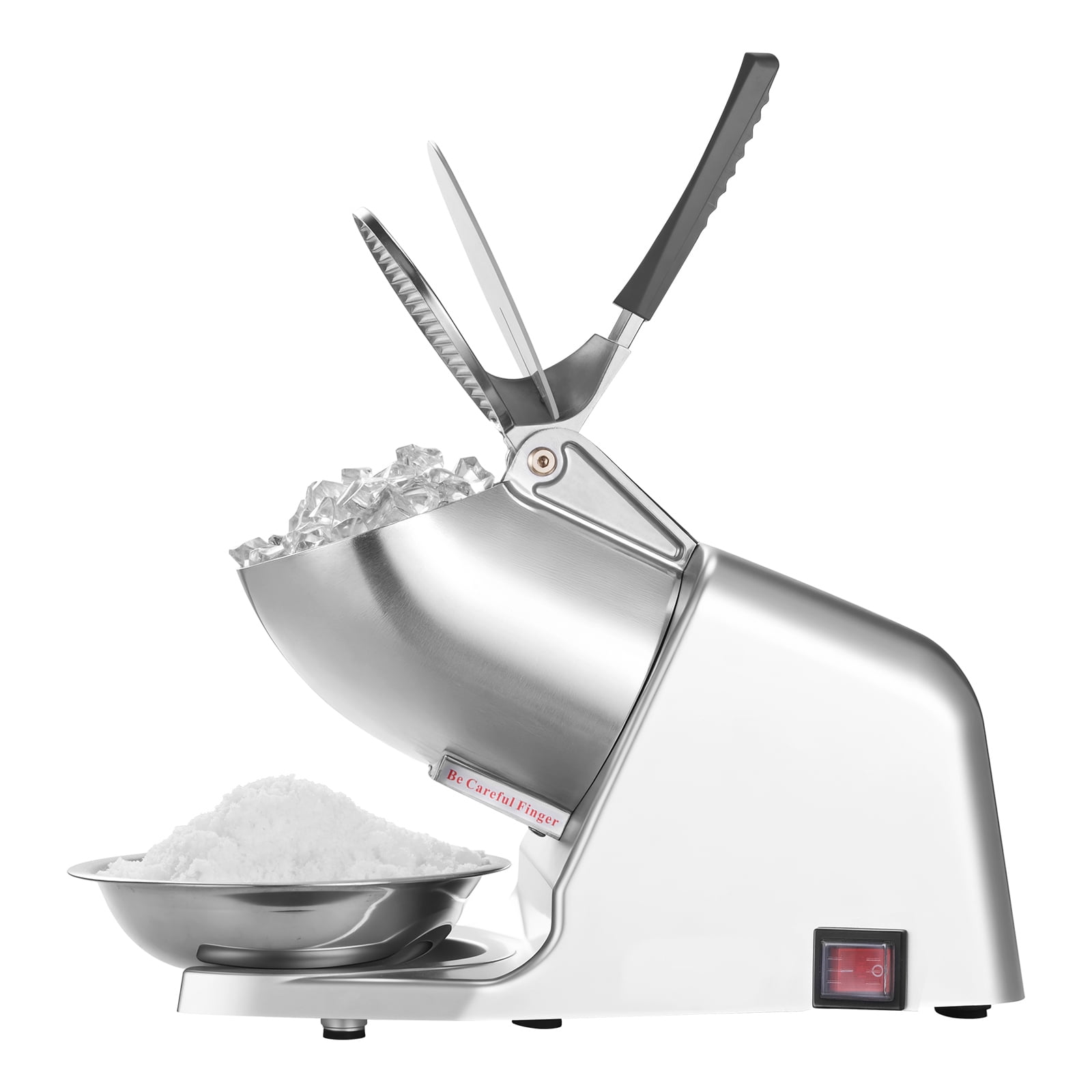 KFFKFF Electric Ice Crusher Machine, 286lbs/hr Shaved Ice Maker with 4 ...