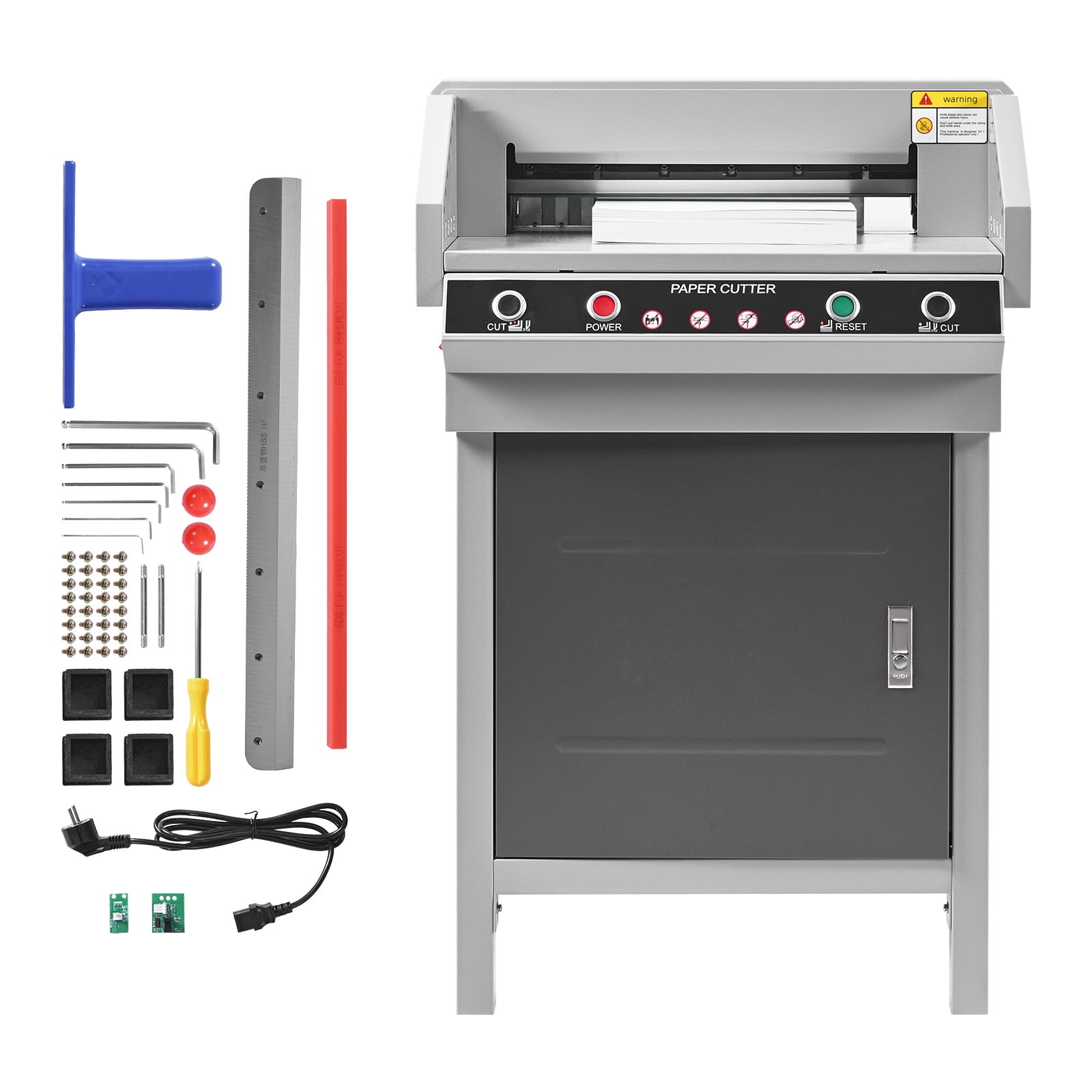 KFFKFF Electric Paper Cutter, Durable Metal Cutting Machine, 17.72-inch ...