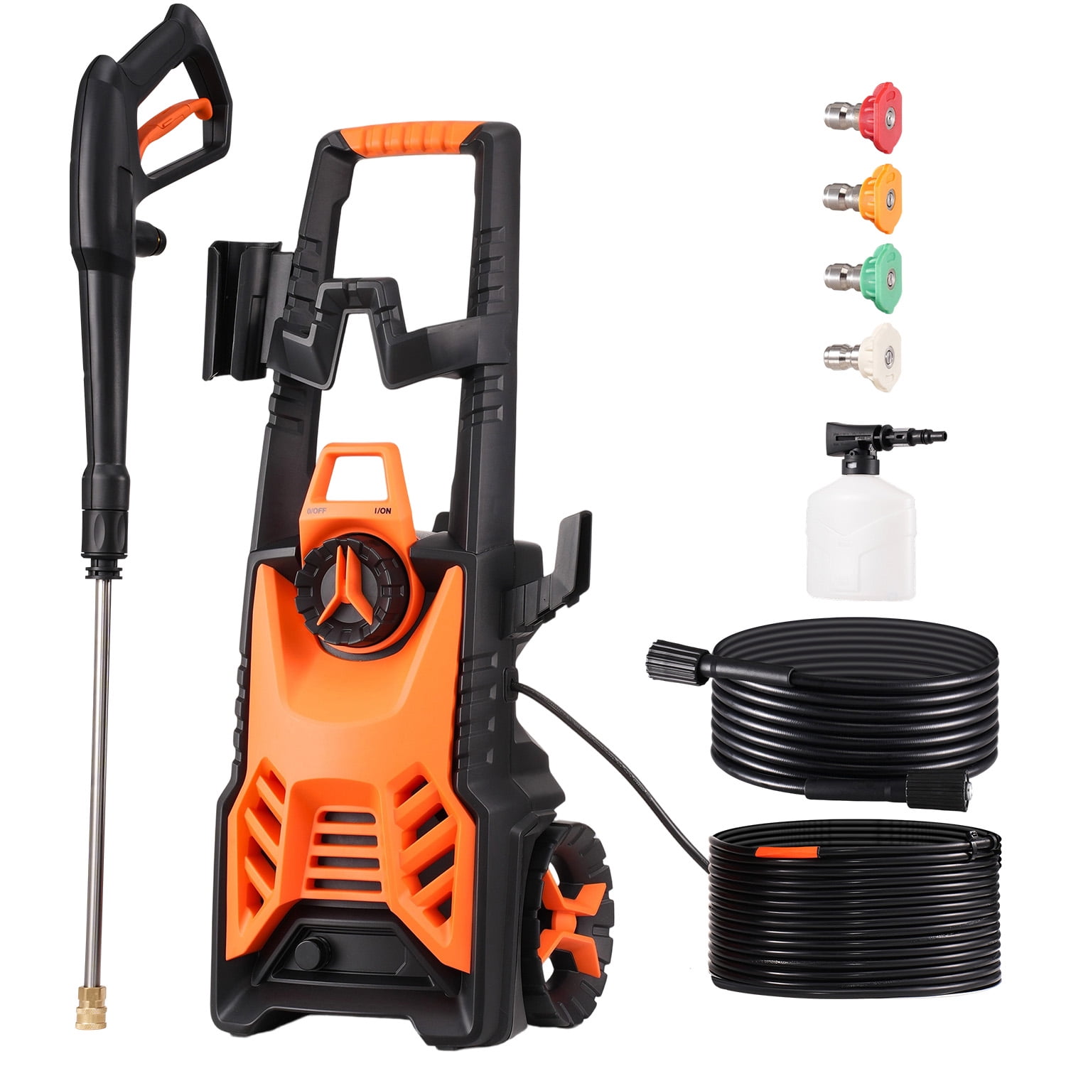 KFFKFF Electric Pressure Washer, 4500 PSI Max 3.2 GPM Power Washer with ...
