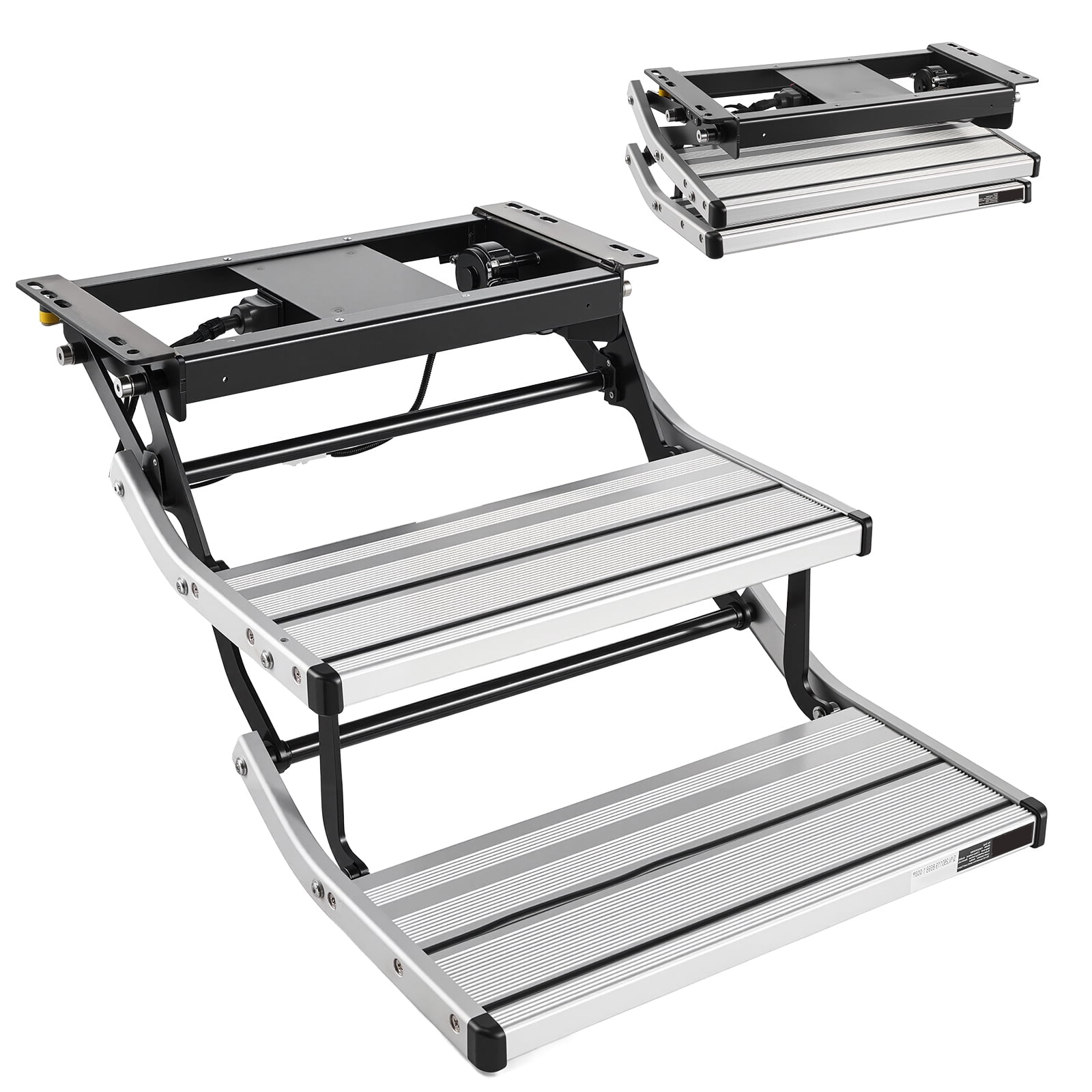 KFFKFF Electric Retractable RV Steps, 2-Step Design, 440 lbs Capacity ...
