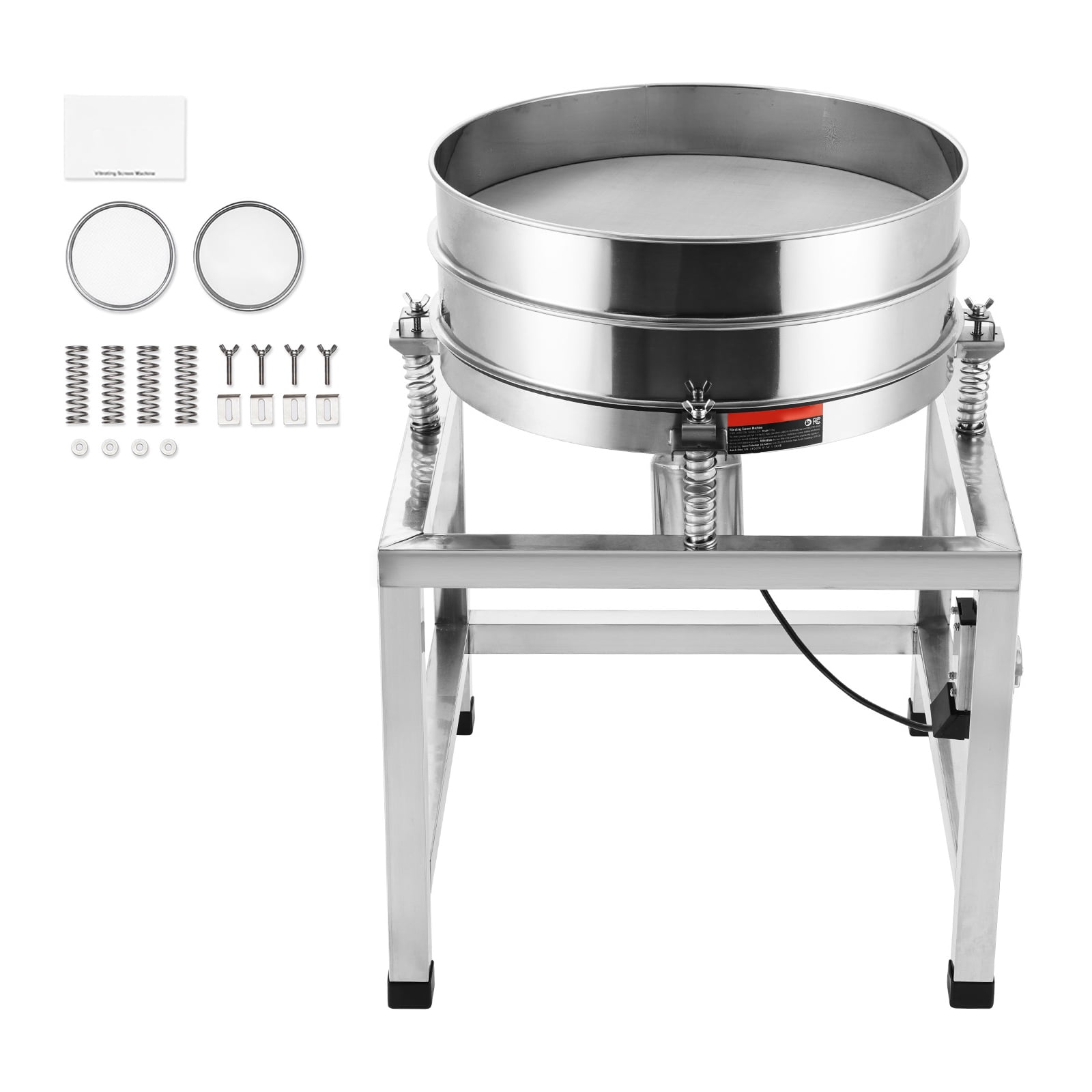 KFFKFF Electric Sifter, Stainless Steel, with Dual Mesh (40+100), 25W ...