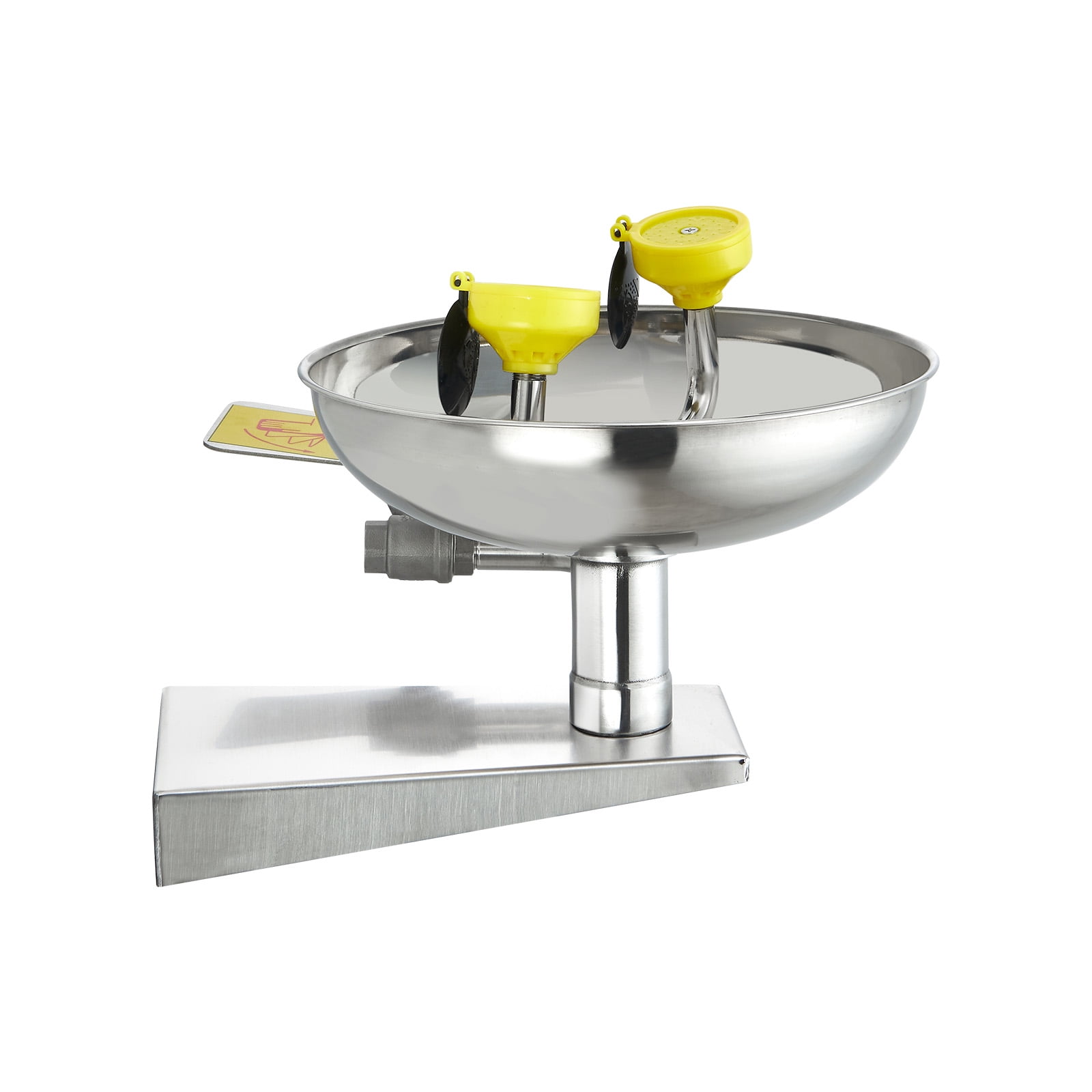 KFFKFF Emergency Eye Wash Station, Stainless Steel Wall-Mounted Eyewash ...