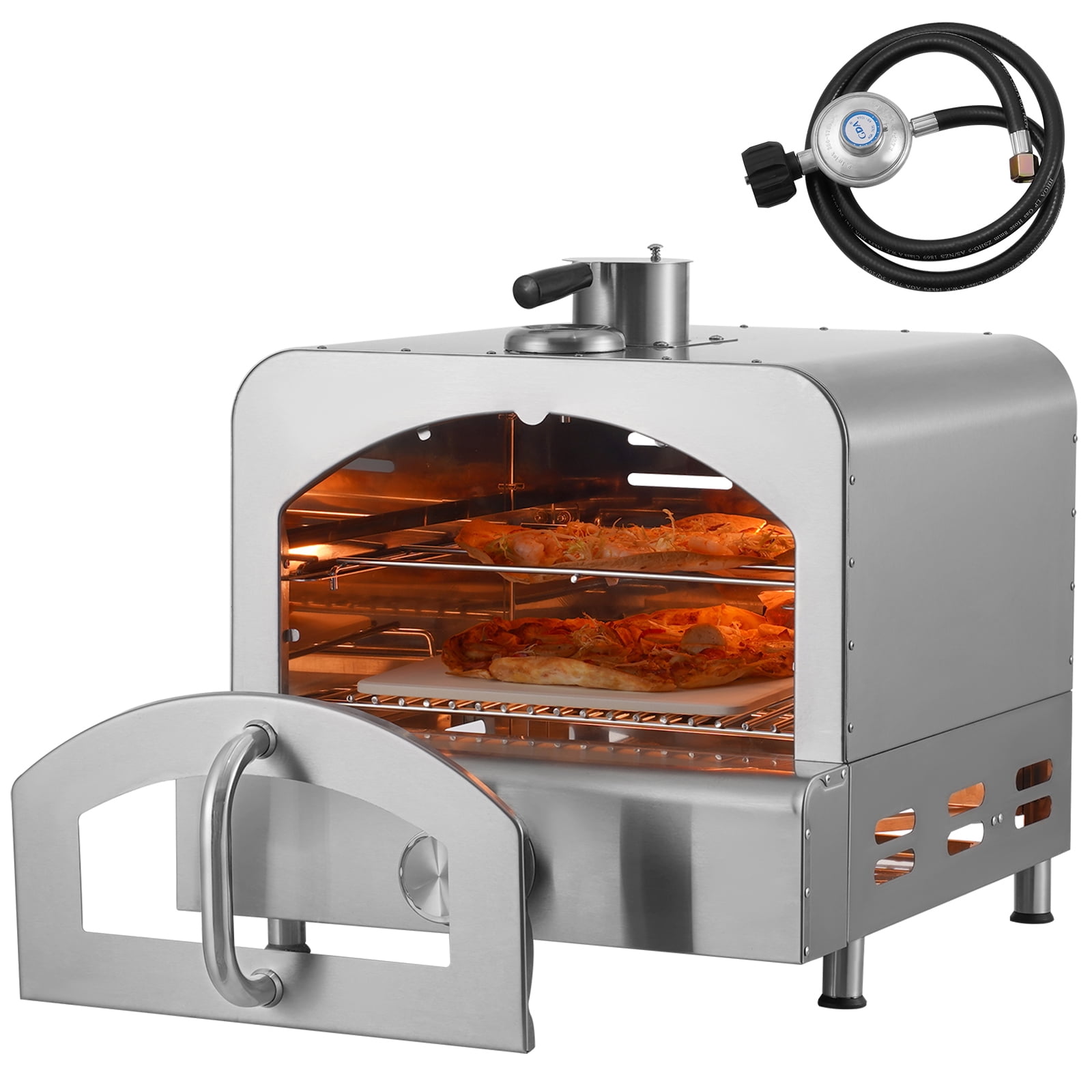KFFKFF Exterior Pizza Cooker, 13" Propane Fueled Pizza Creator, Mobile ...