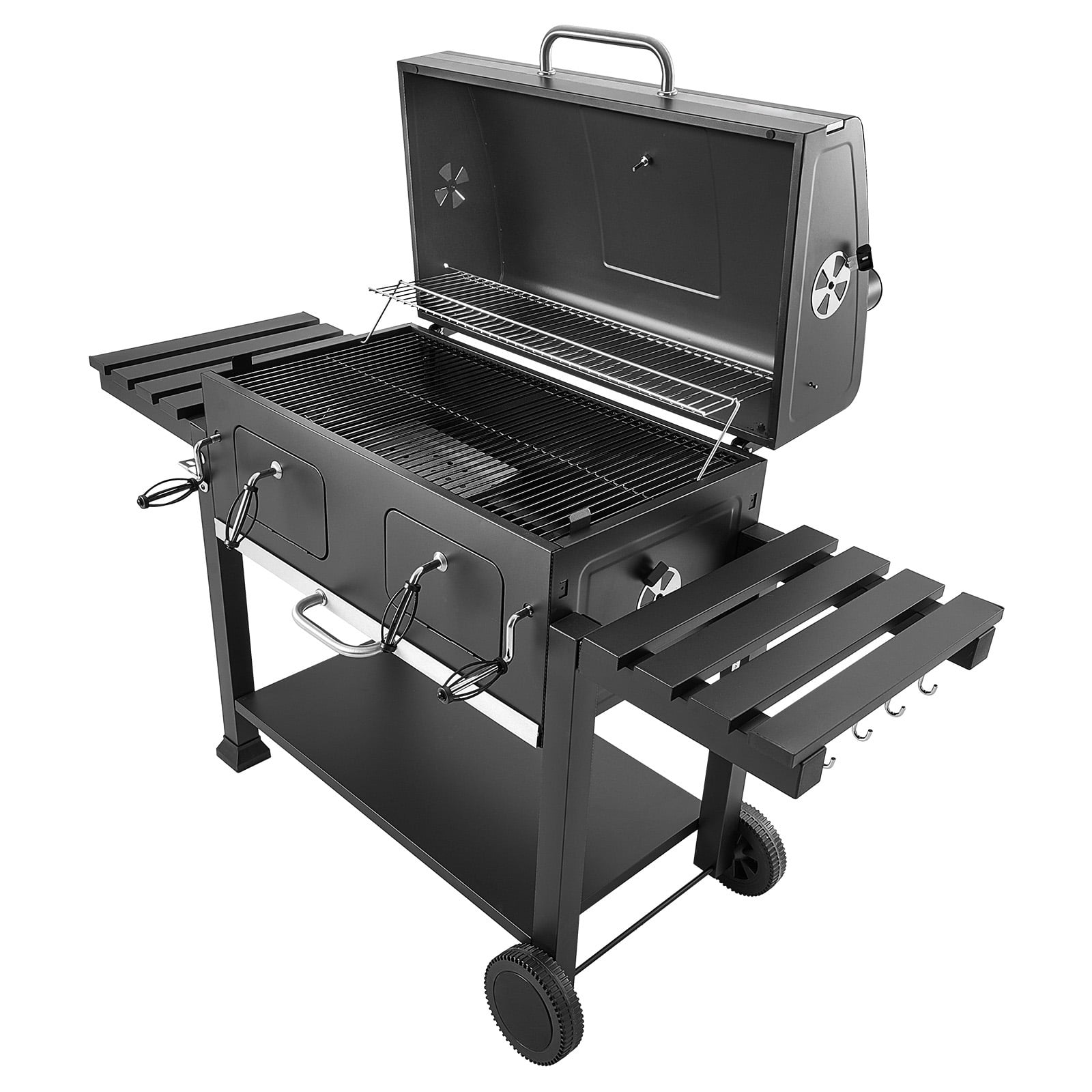 KFFKFF Extra-Large Charcoal Grill, 780 sq.in. Barbecue Grill with ...