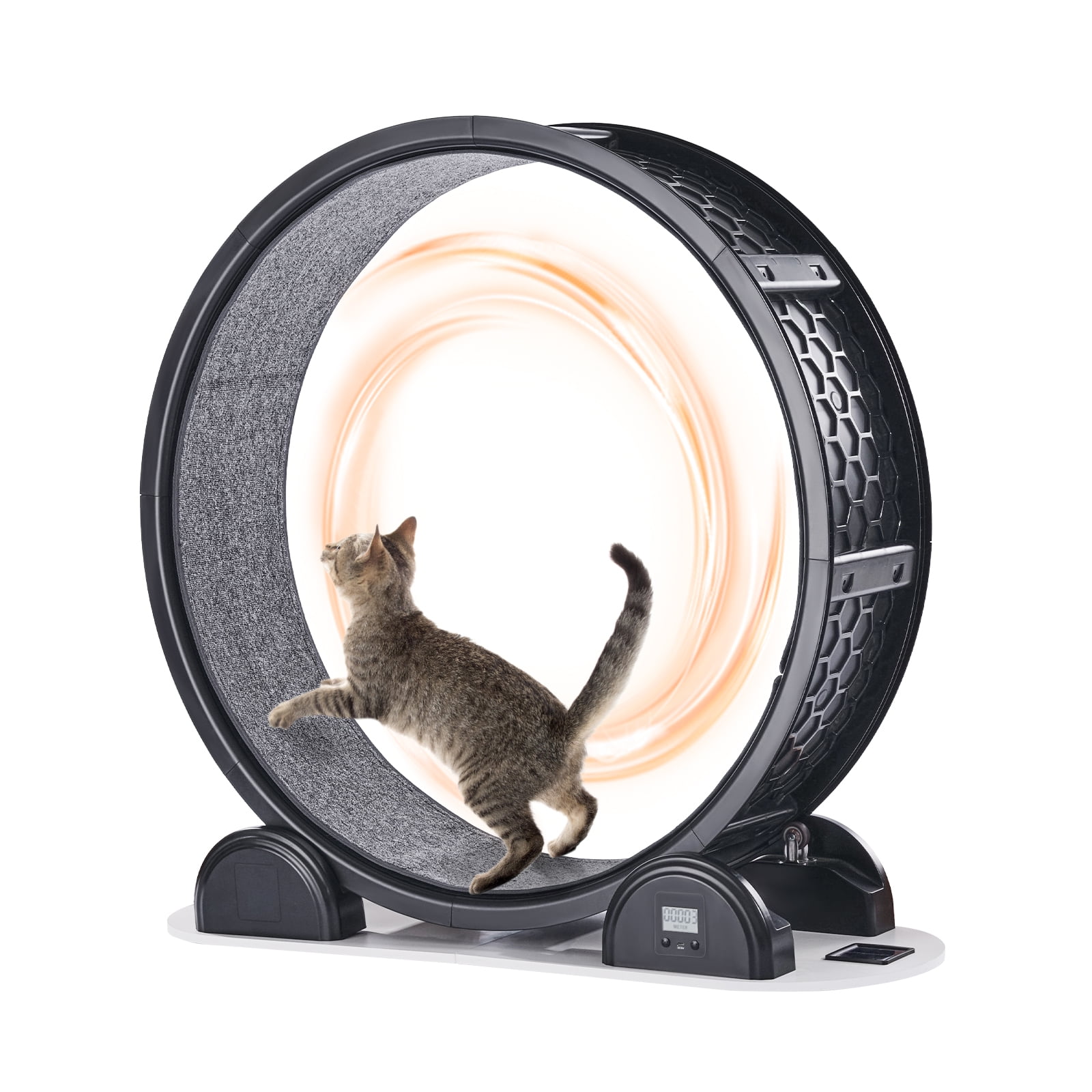 KFFKFF Feline Fitness Wheel featuring Pedometer, 40.8 inches, Equipped ...