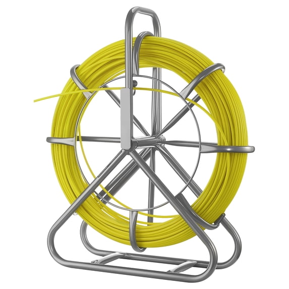 KFFKFF Fiberglass Fish Tape, 328FT 6.3MM, Wire Puller with Stand, 1/4 ...