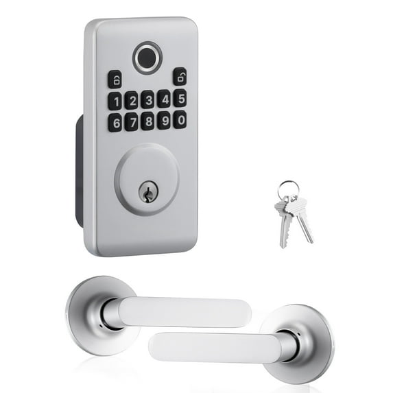 KFFKFF Fingerprint Door Lock Set, Electronic Biometric Deadbolt with ...