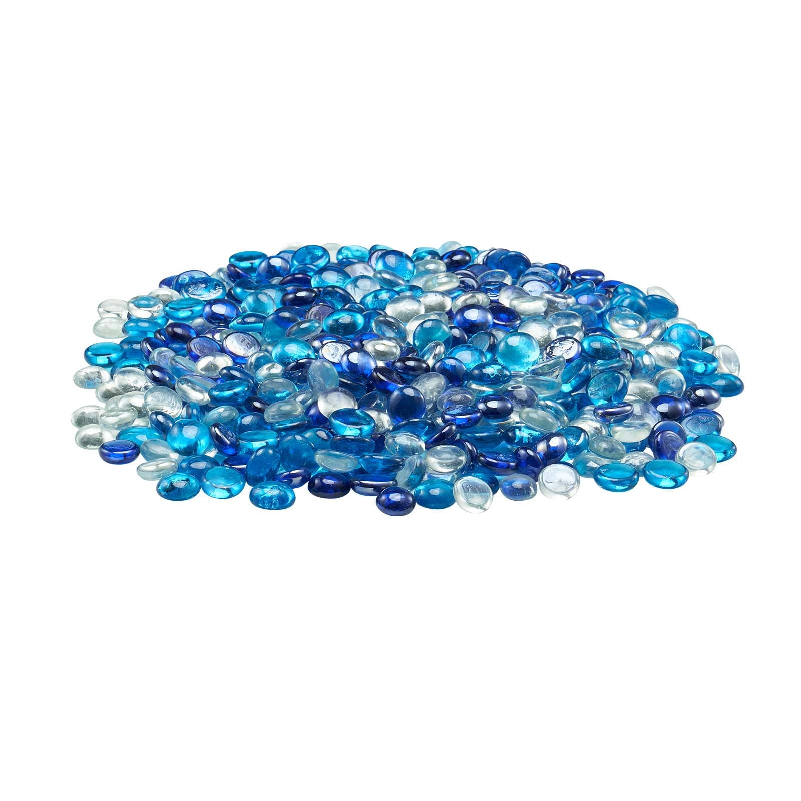 KFFKFF Fire Glass Fireplace Stones Glass Beads Fireproof, Glass, 3/4 ...